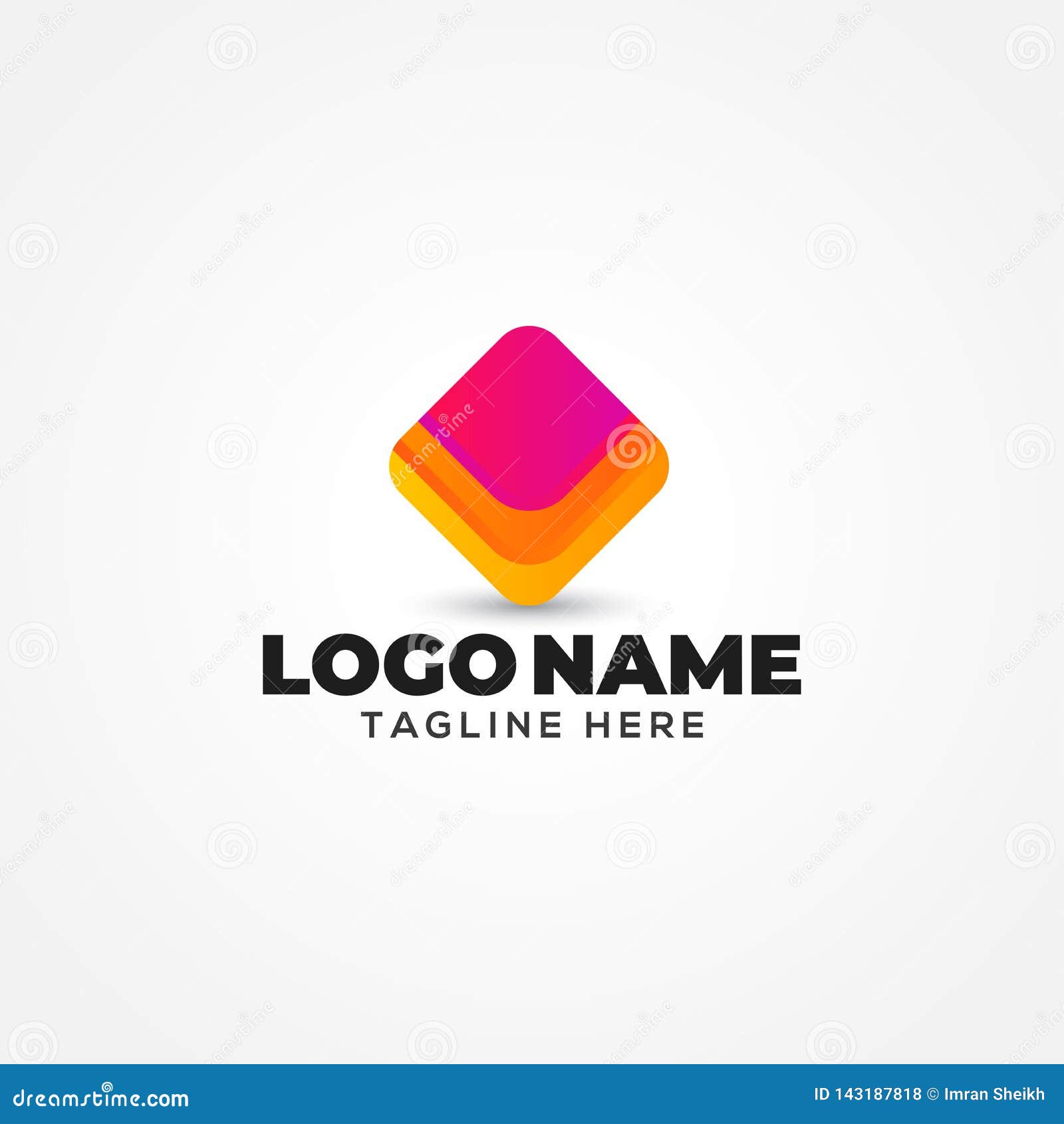 Rectangle Shape Logo for Tech Company Logo Stock Vector - Illustration ...