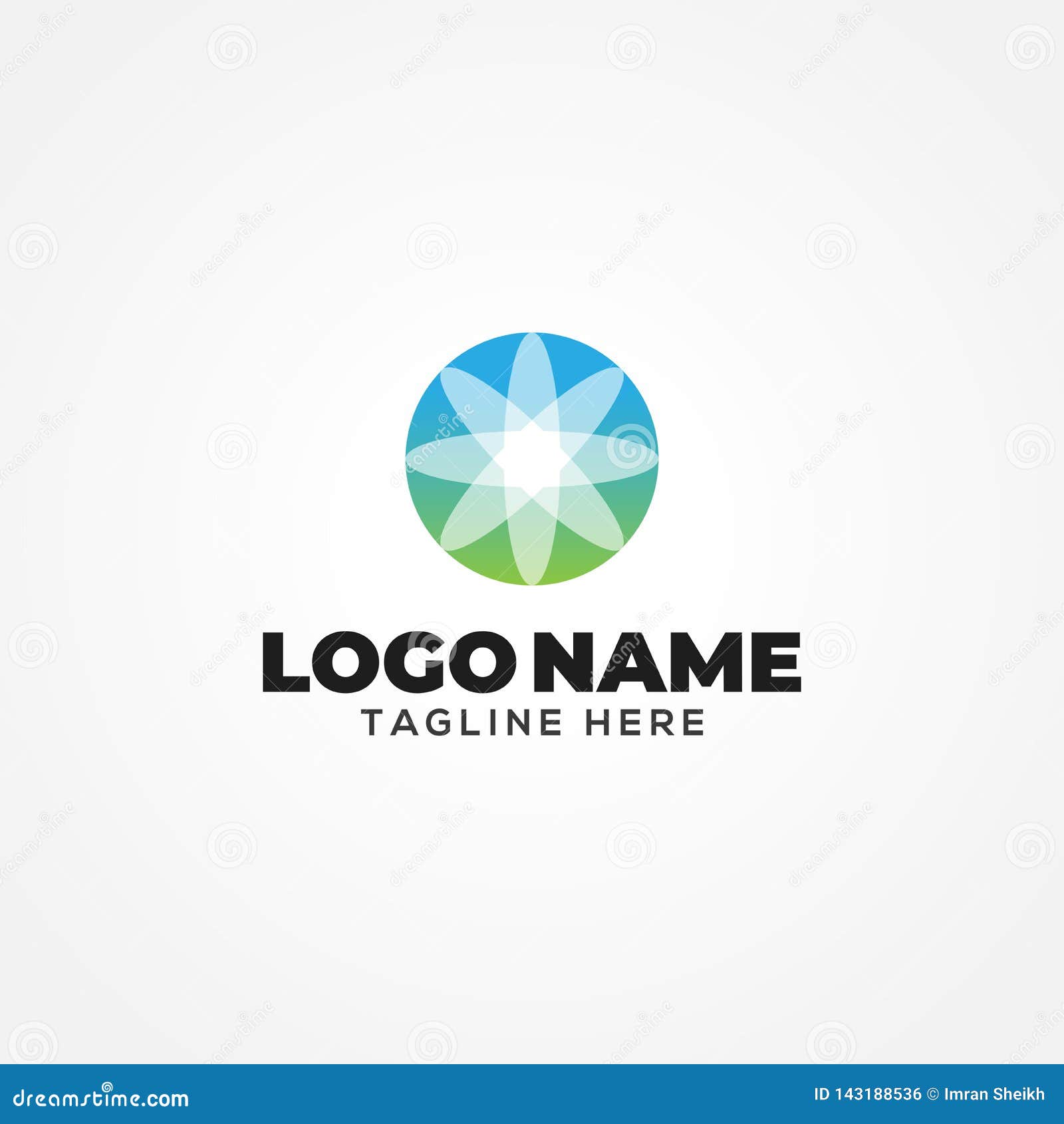 Circle Flower Logo Design stock vector. Illustration of modern - 143188536