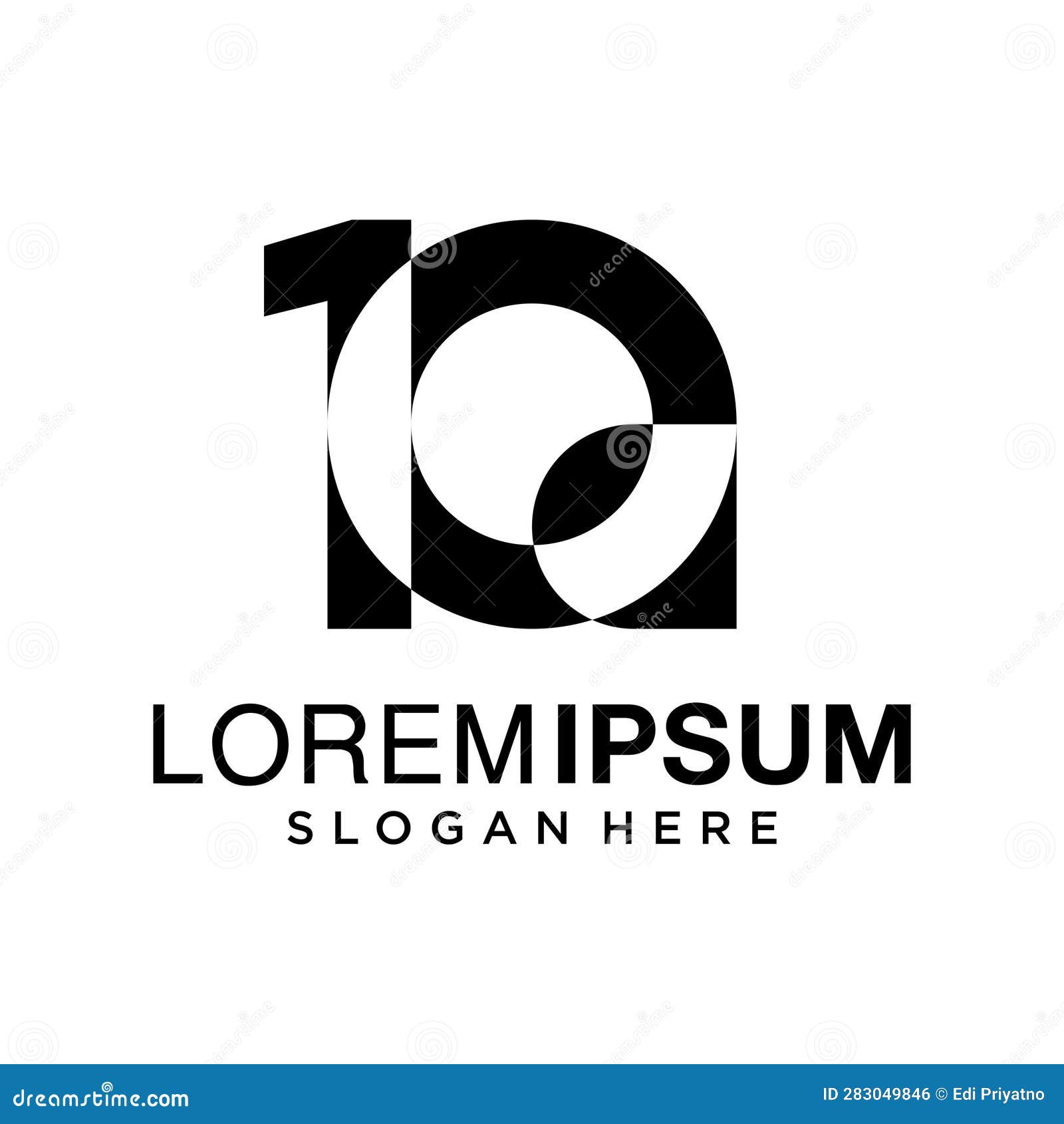 10th Logo Design, Number 10 Logo Design Inspiration Stock Vector ...