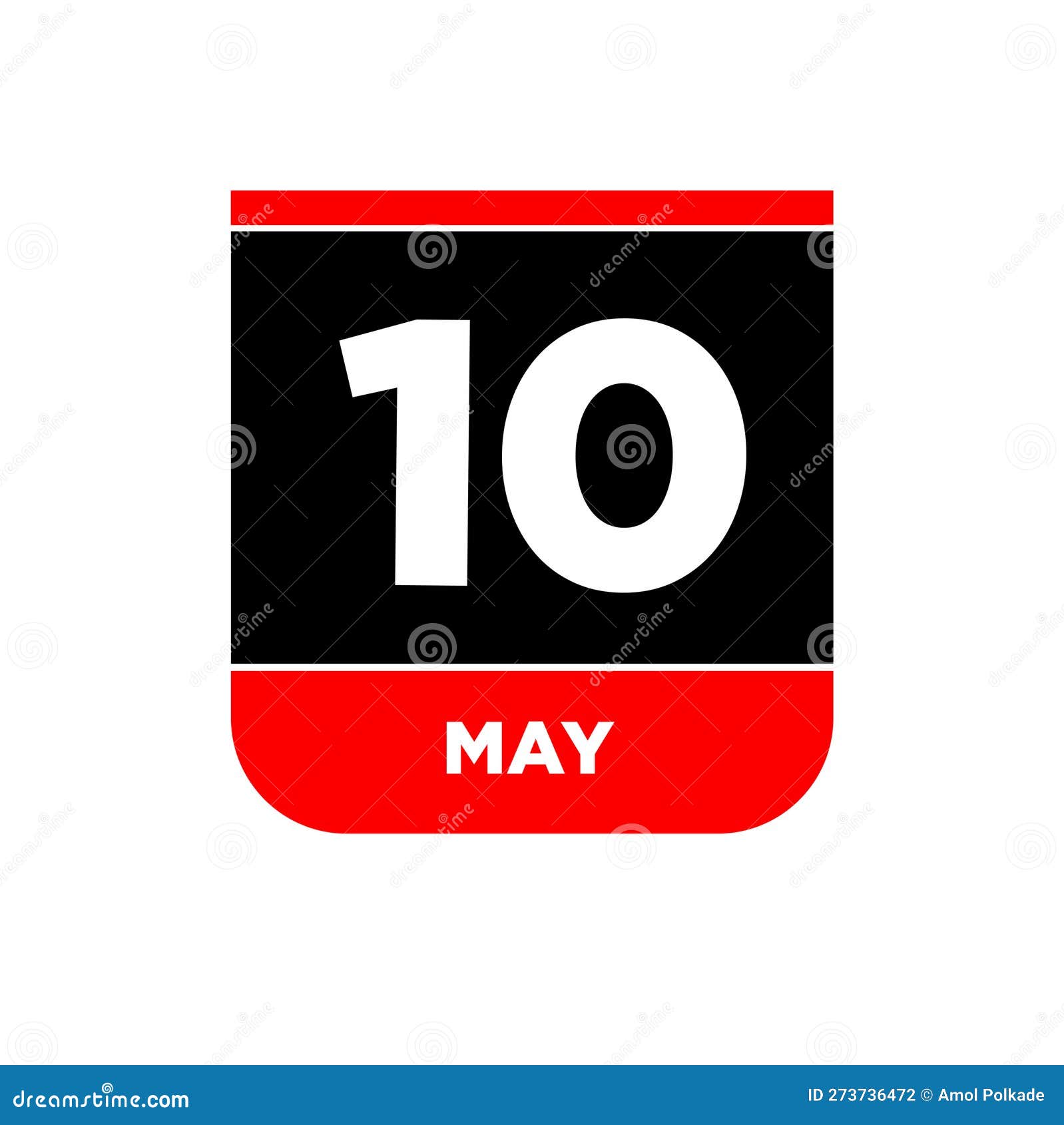 10th May Calendar Vector Page. 10 May Day Icon Stock Vector ...