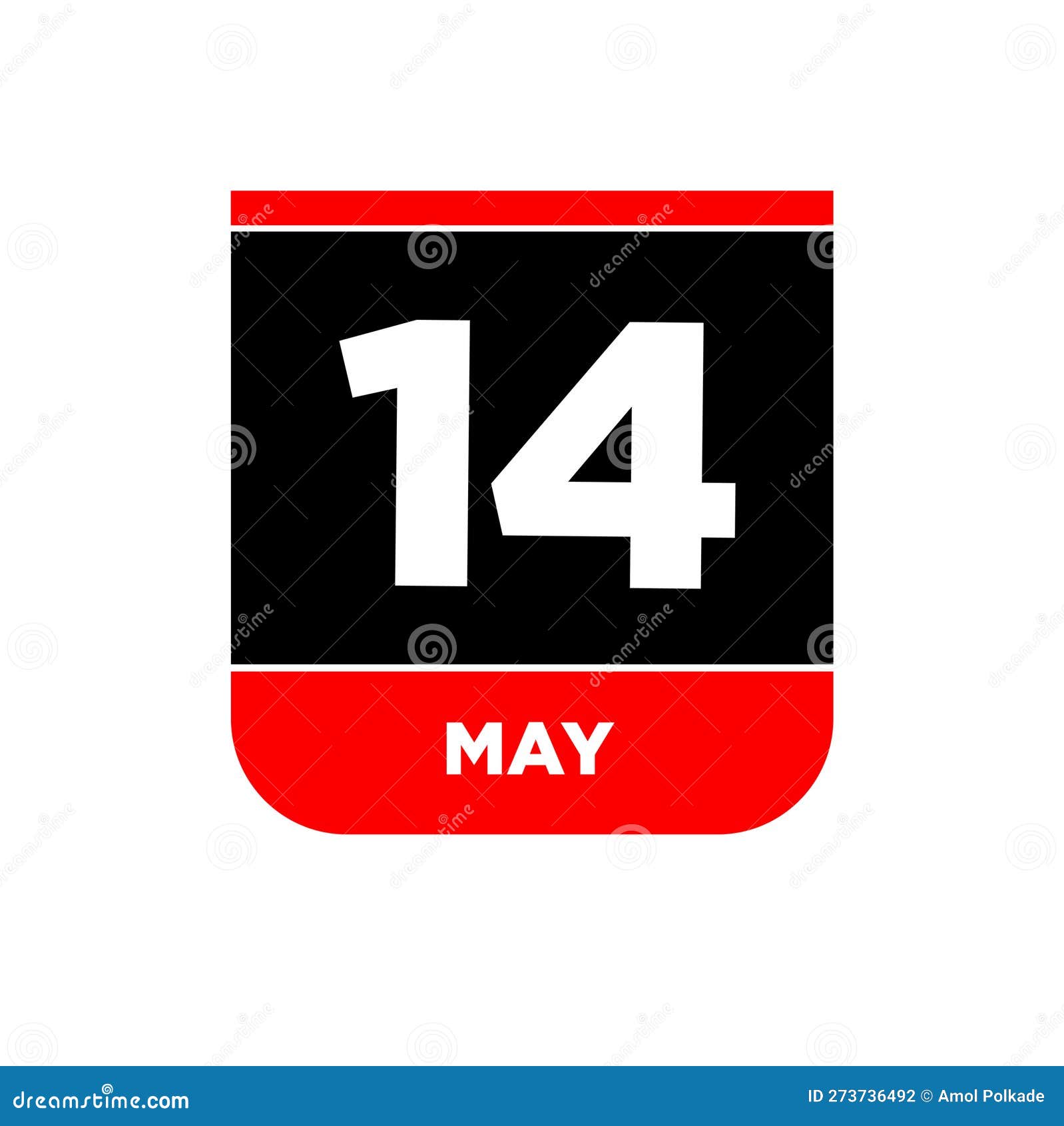 14th May Calendar Vector Page. 14 May Day Icon Stock Vector ...