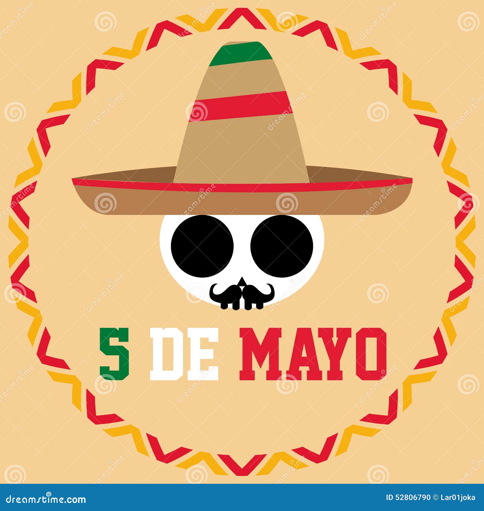 5th May stock illustration. Illustration of mayo, greeting - 52806790