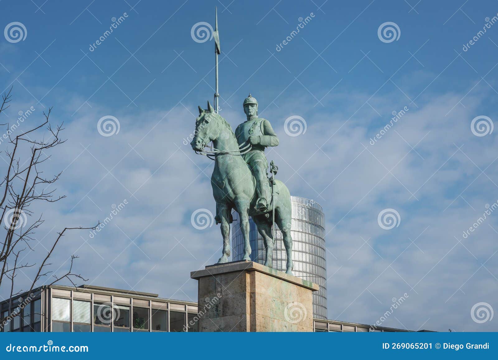 8th Prussian Cuirassiers Memorial - the Lancer - Cologne, Germany Stock ...