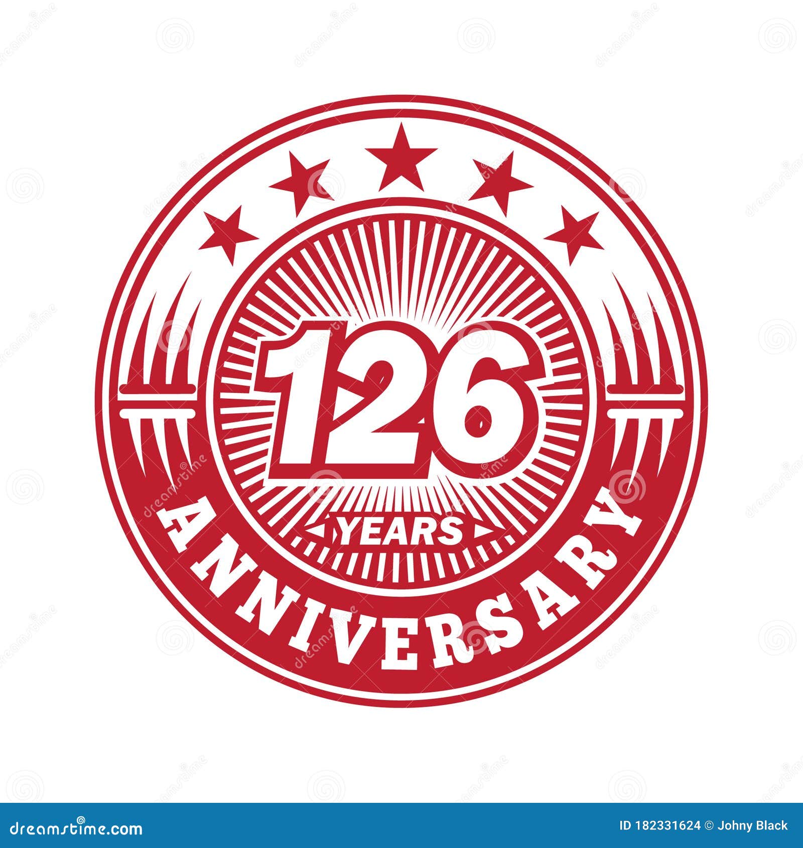 126years Anniversary Celebration. 126th Anniversary Logo Design ...