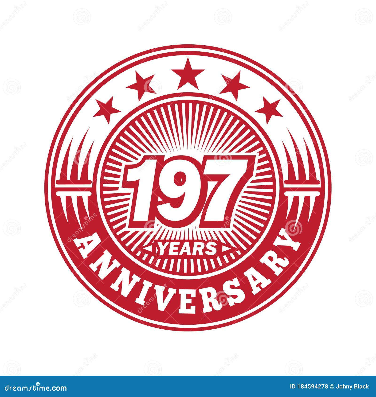 197 Years Anniversary Celebration. 197th Anniversary Logo Design ...