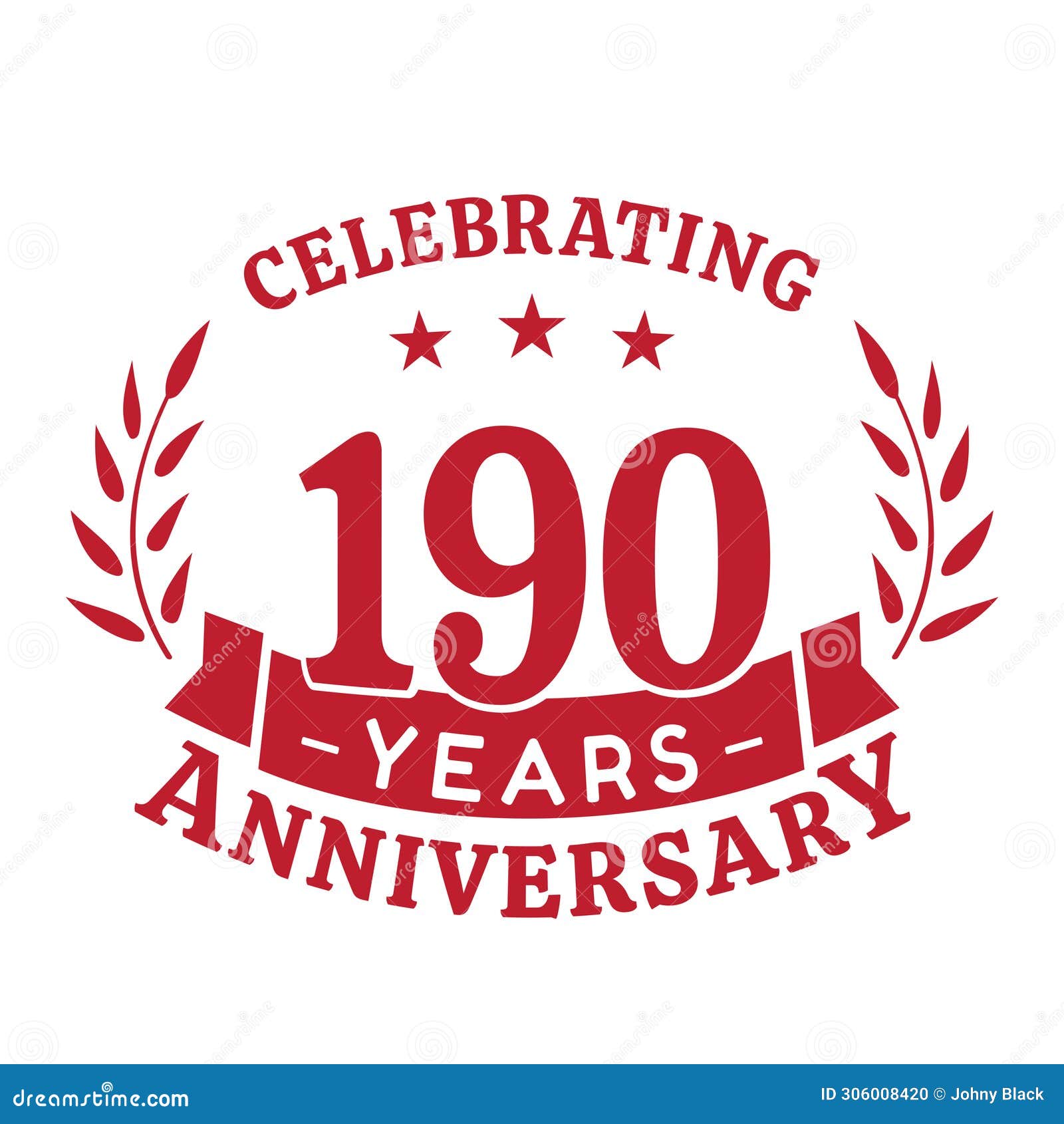 190 Years Anniversary Celebration Logotype. 190th Anniversary Logo ...