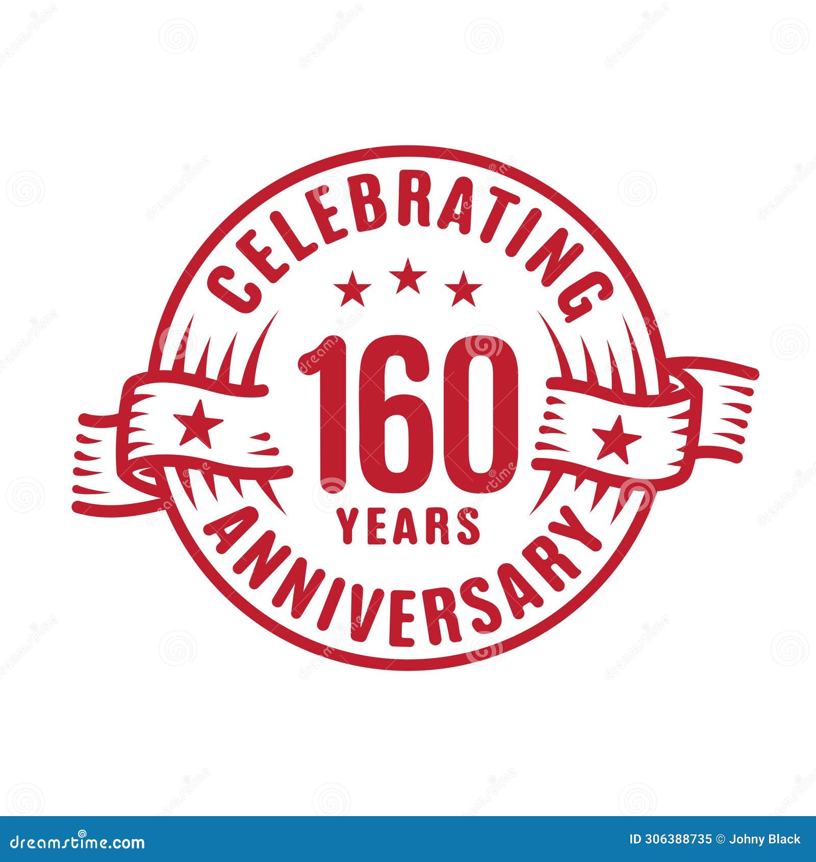 160 Years Anniversary Celebration Logotype. 160th Years Logo. Vector ...