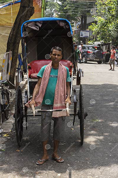 10th September, 2021, Kolkata, West Bengal, India: a Rickshaw Puller ...