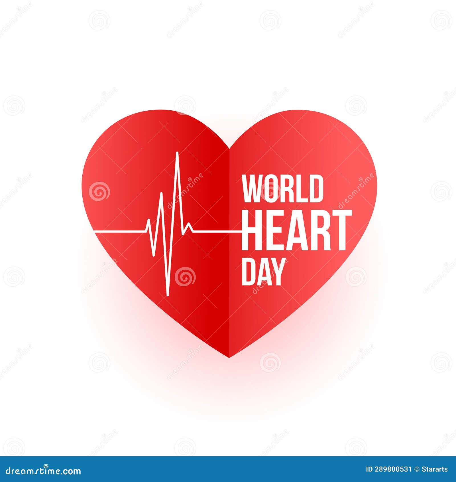 29th September World Heart Day Pulse Poster in Paper Style Stock Vector ...
