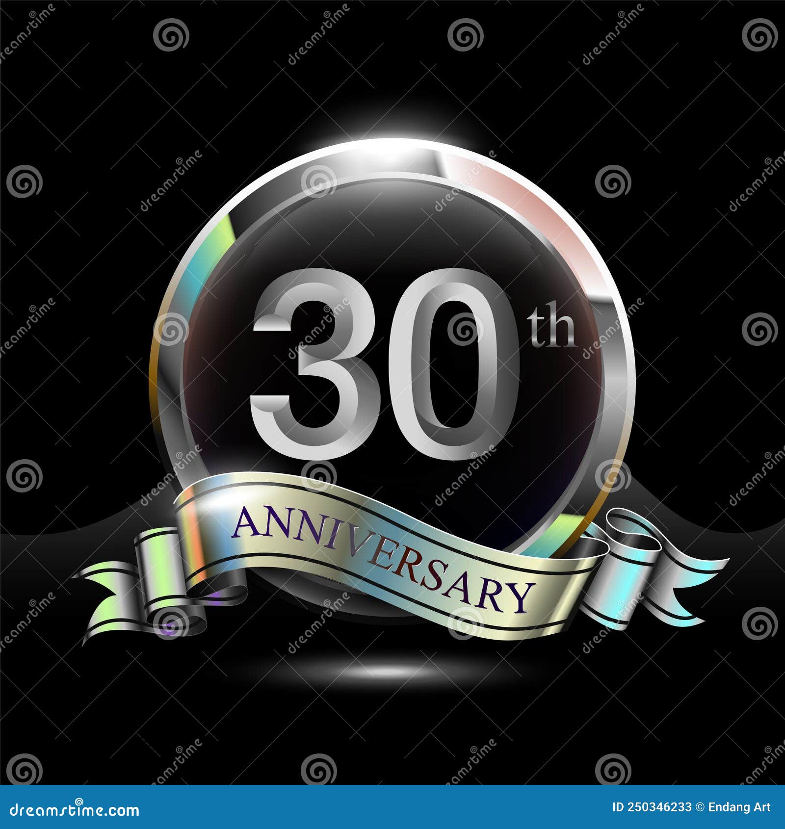 30th Silver Anniversary Logo Stock Vector - Illustration of birthday ...