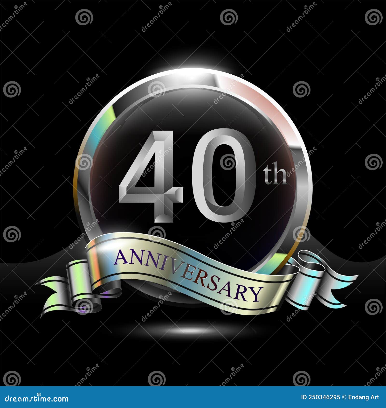 40th Silver Anniversary Logo Stock Vector - Illustration of corporate ...