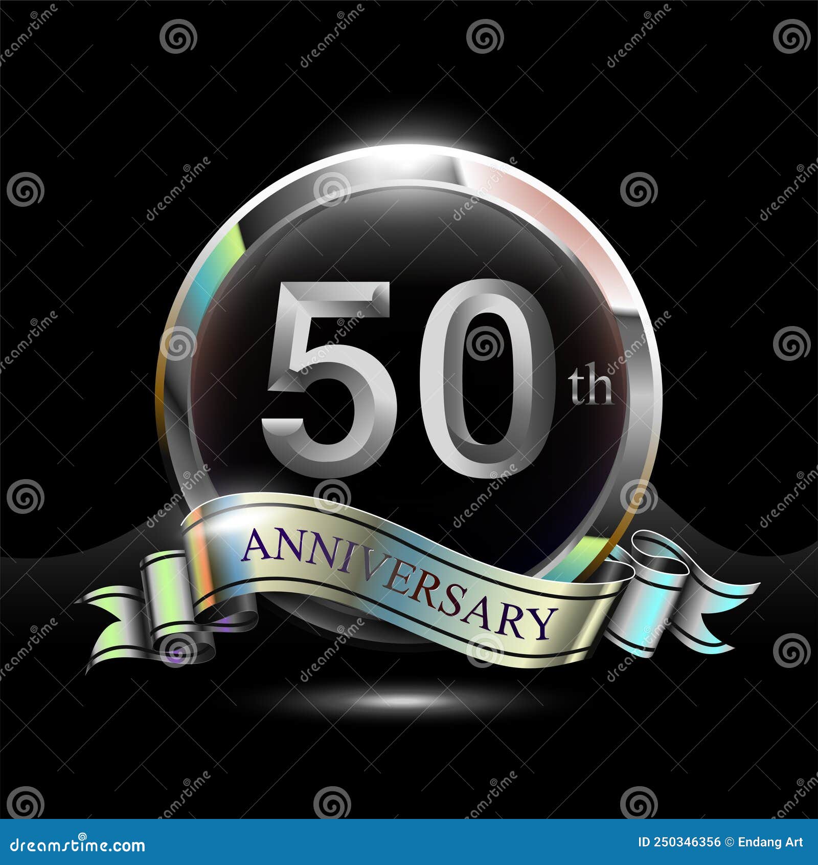 50th Silver Anniversary Logo Stock Vector - Illustration of modern ...