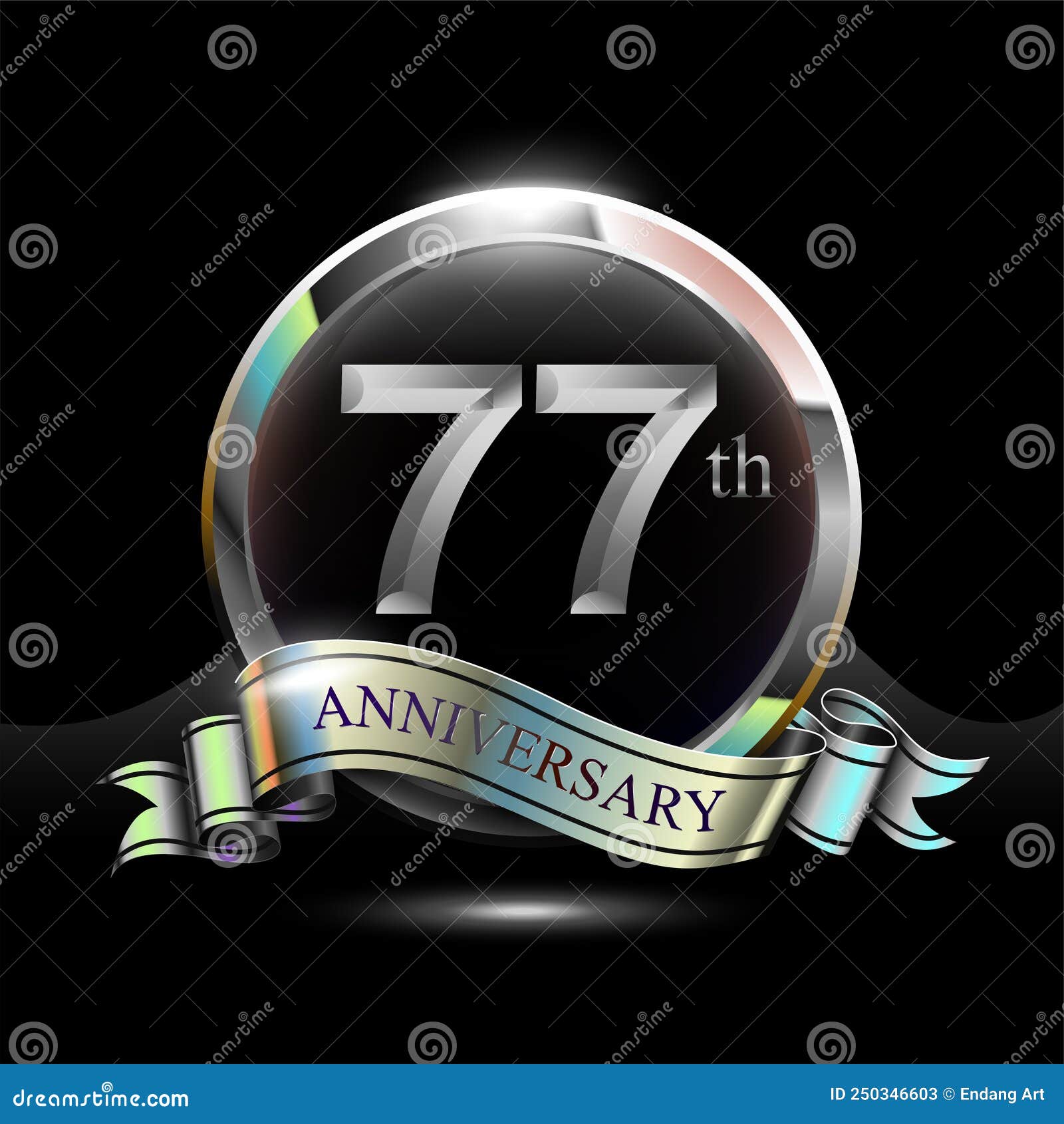 77th Silver Anniversary Logo Stock Vector - Illustration of corporate ...