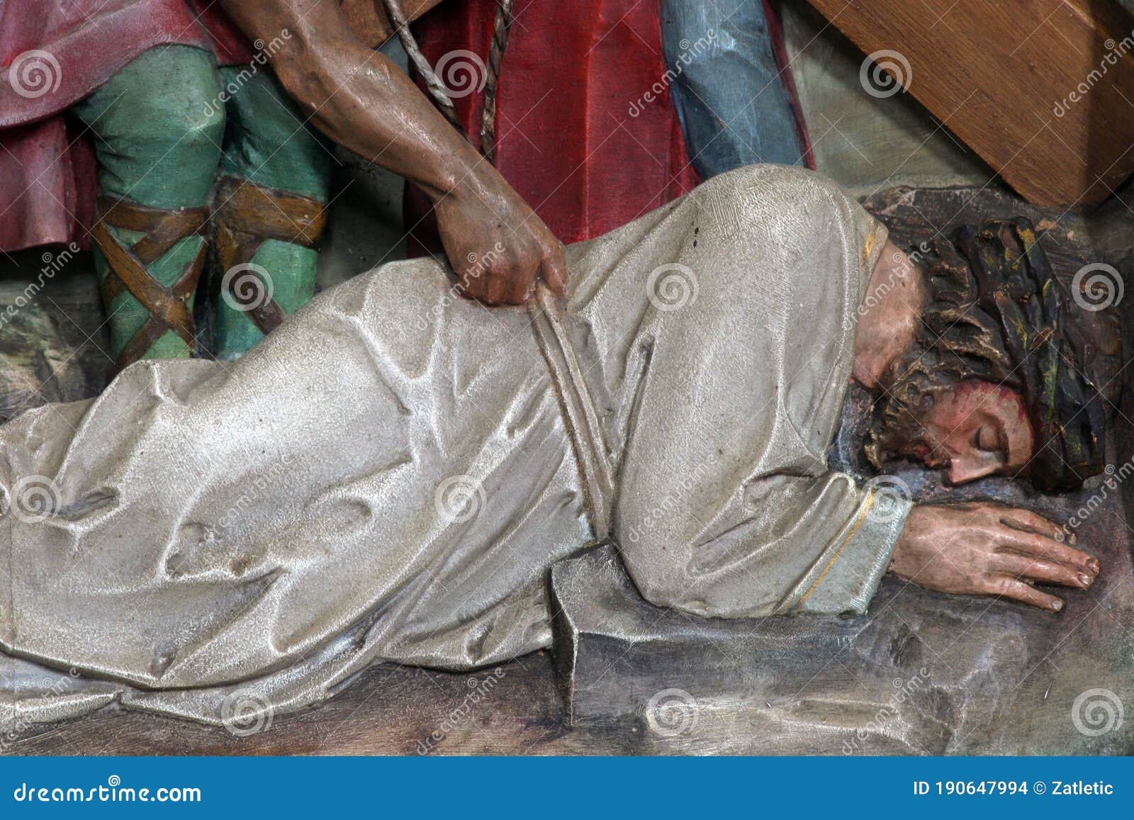 9th Stations of the Cross, Jesus Falls the Third Time Stock Photo ...