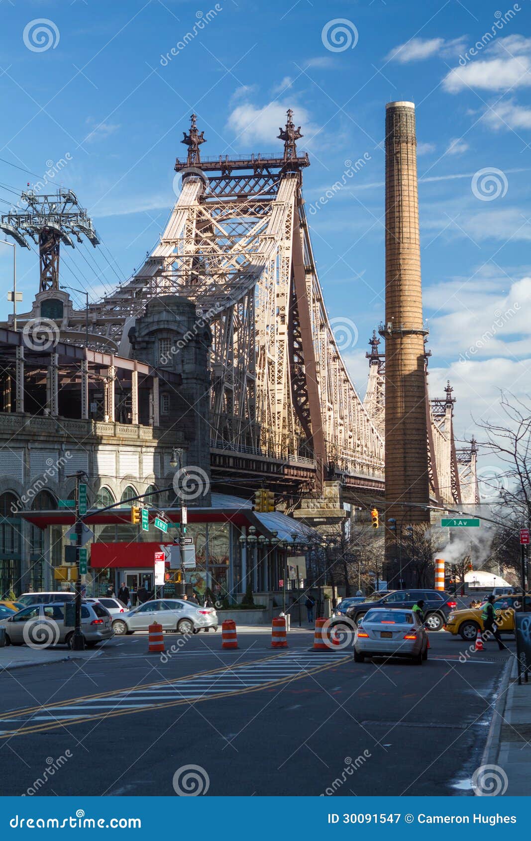 The Ed Koch Bridge Links Midtown Manhattan And Queens, NYC, Spanning ...