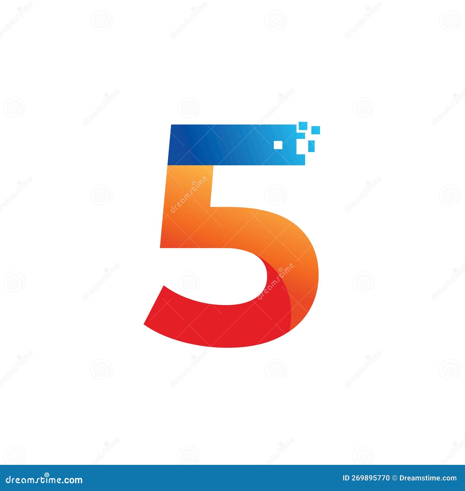 5th Year Anniversary Celebration Logo Design Stock Vector ...