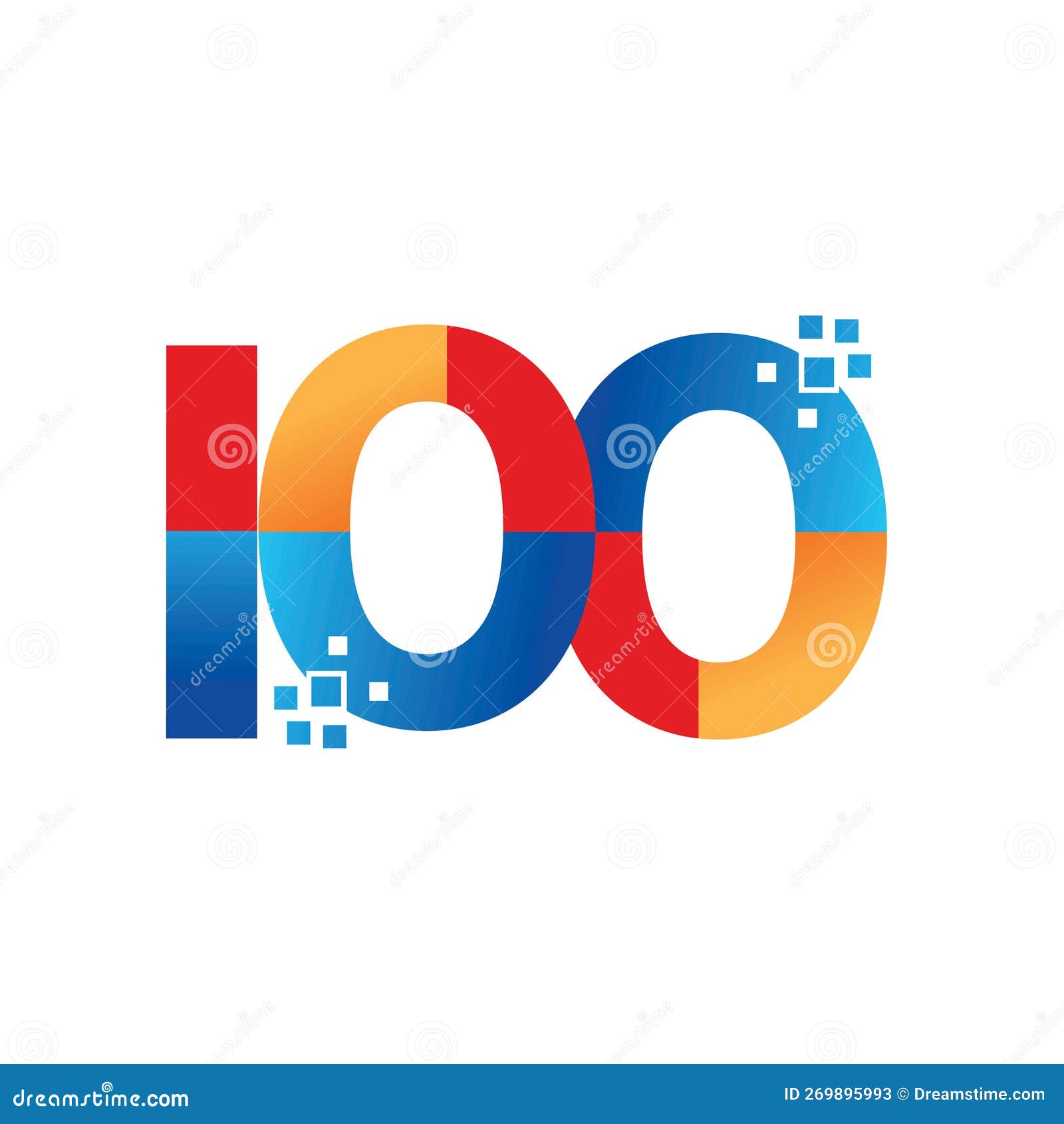 100th Year Anniversary Celebration Logo Design Stock Vector ...