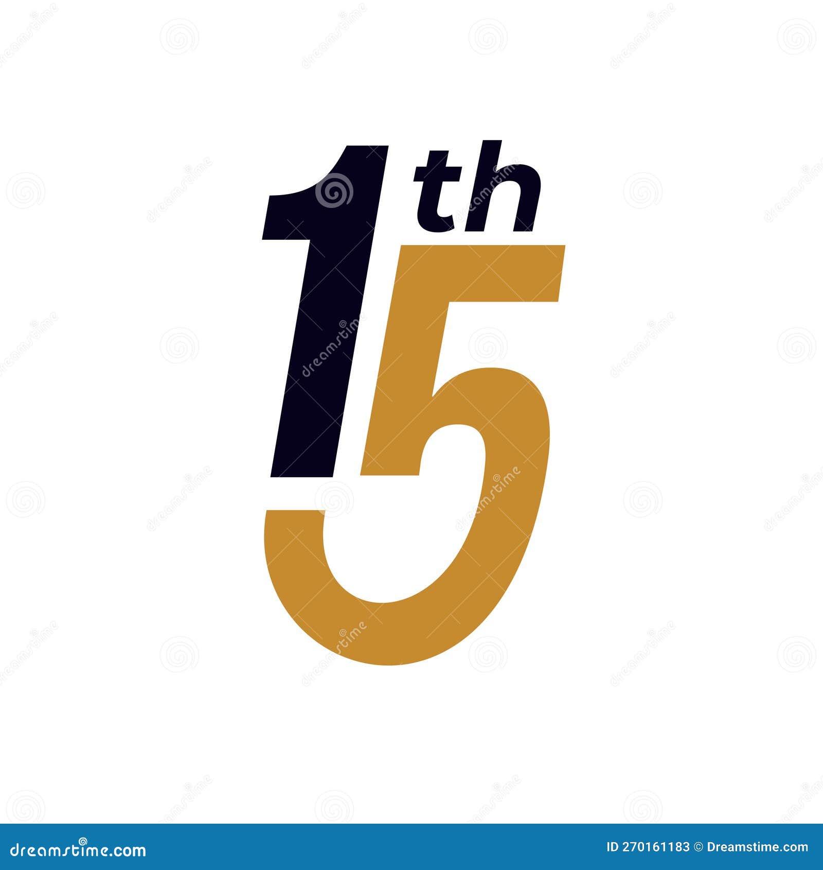 15th Year Anniversary Celebration Logo Design Stock Vector ...