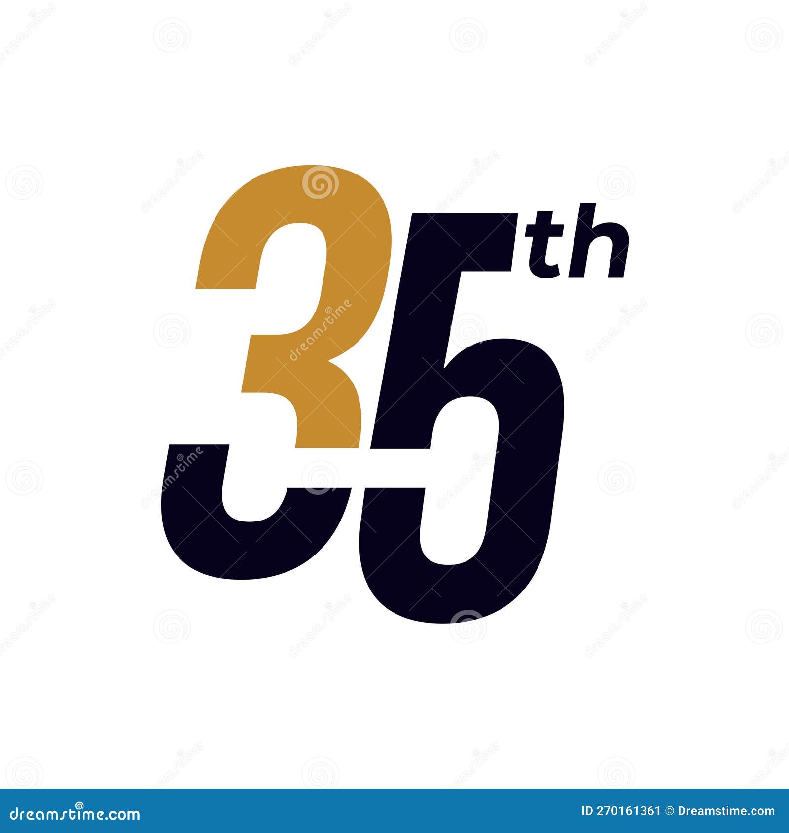 35th Year Anniversary Emblem Logo Design Template Cartoon Vector ...