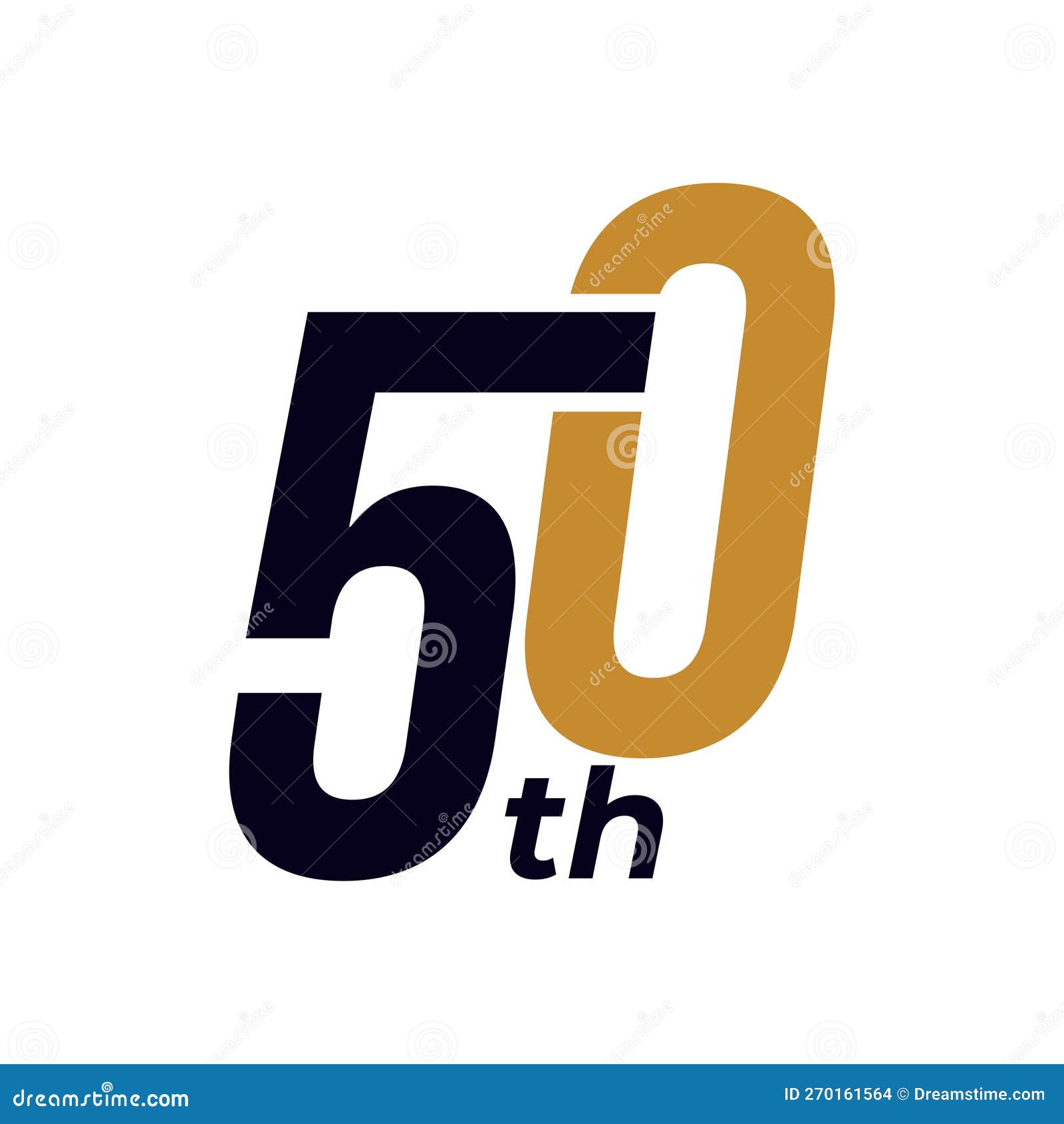 50th Year Anniversary Celebration Logo Design Stock Vector ...