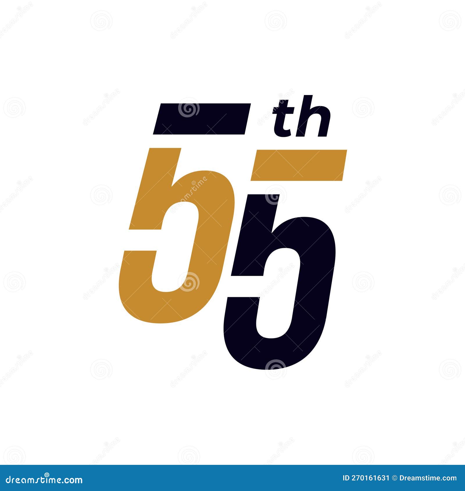 55th Year Anniversary Celebration Logo Design Stock Vector ...