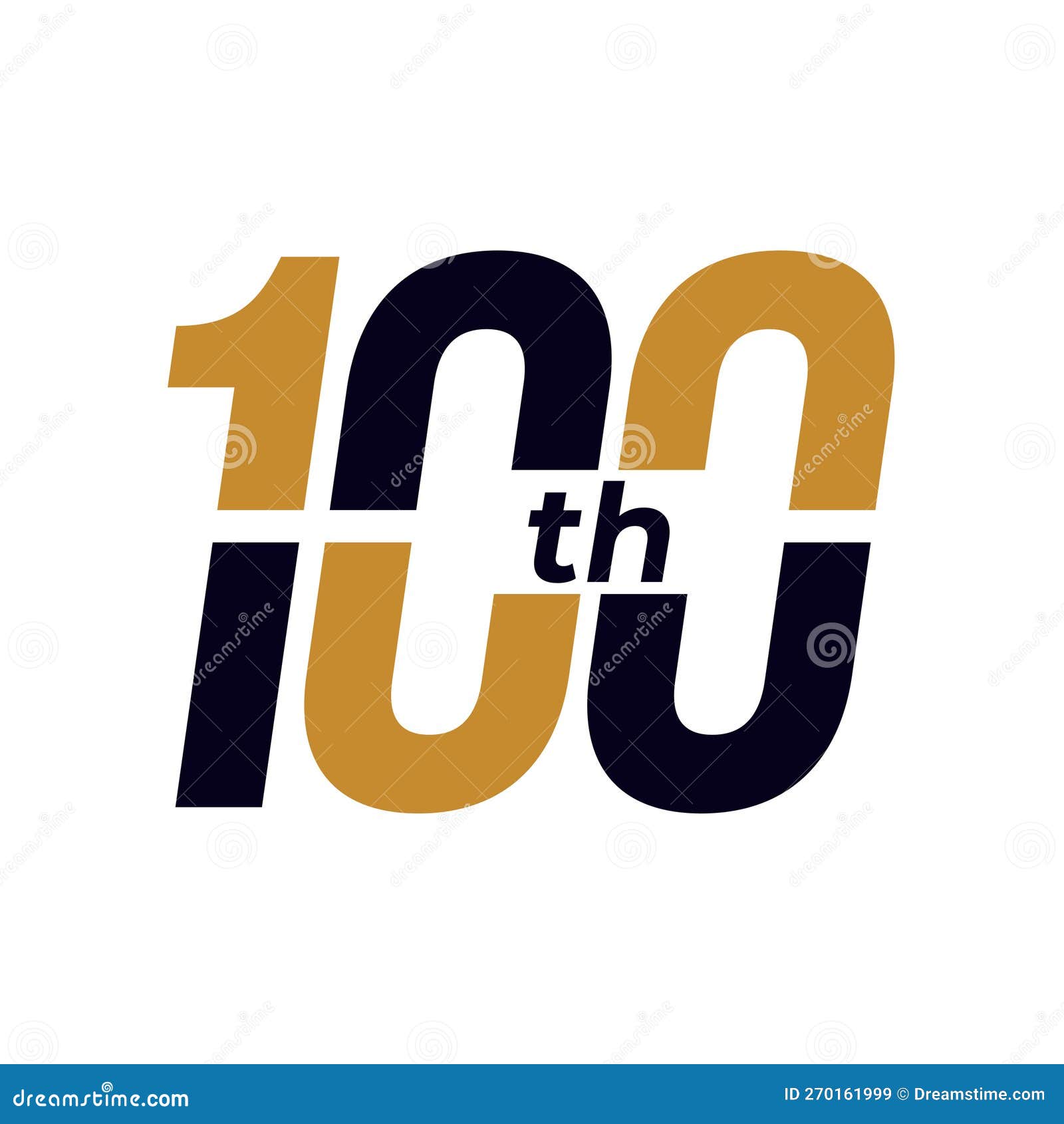 100th Year Anniversary Century Celebration Logo Design Stock Vector ...