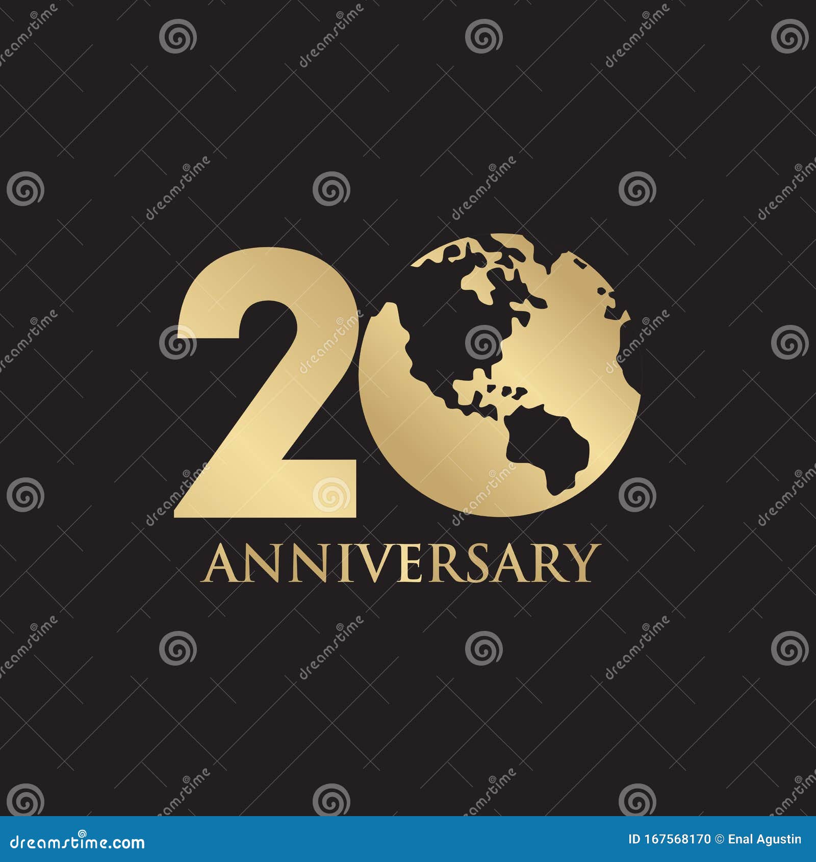 20th Year Anniversary Emblem Logo Design Vector Template Stock Vector ...