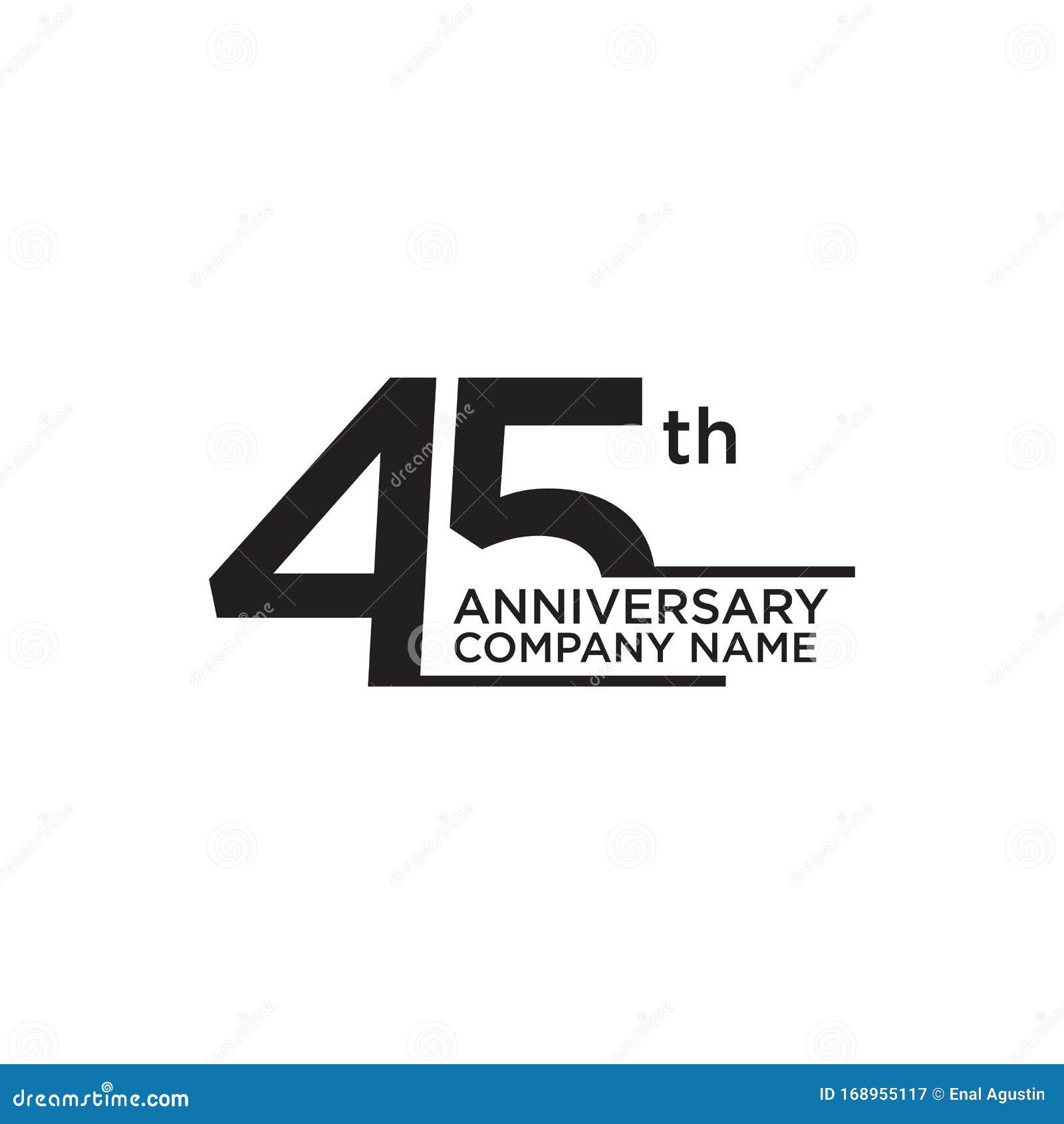 45th Year Anniversary Icon Logo Design Template Stock Illustration ...