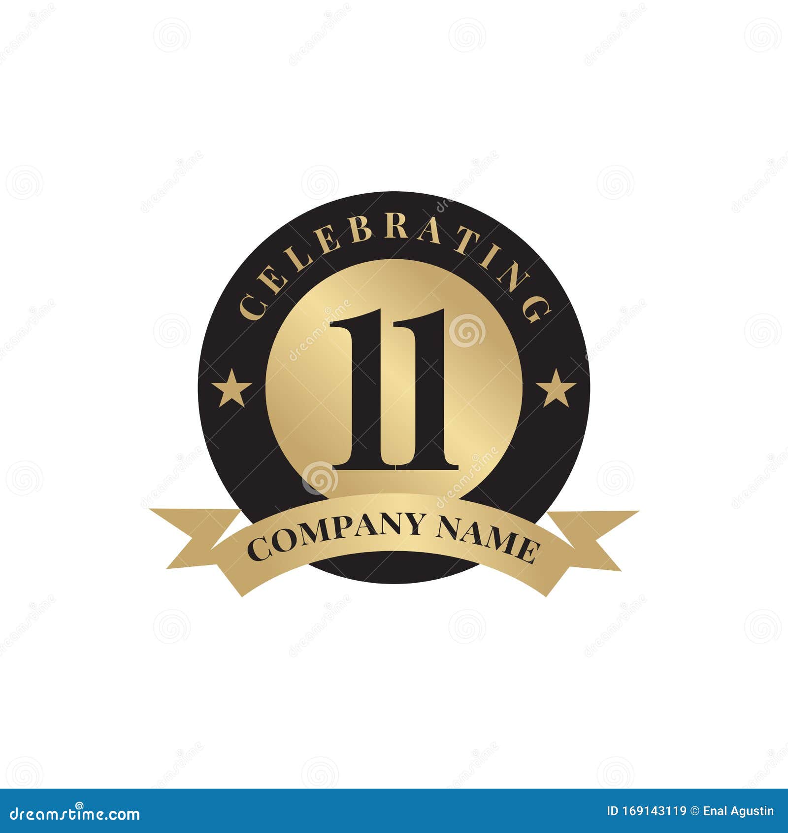 11th Year Anniversary Logo Design Vector Template Stock Vector ...