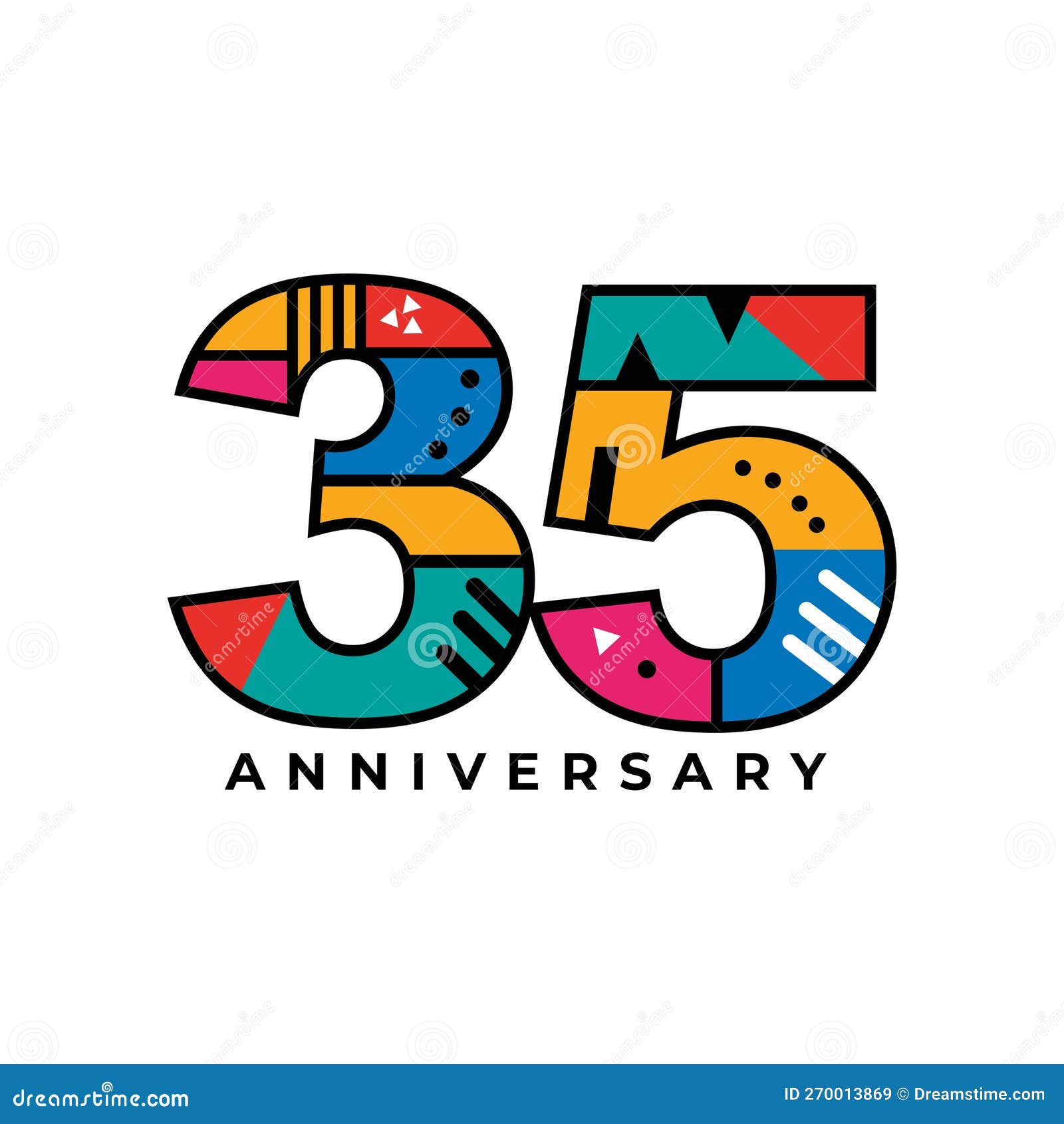 35th Year Anniversary Emblem Logo Design Vector Template ...