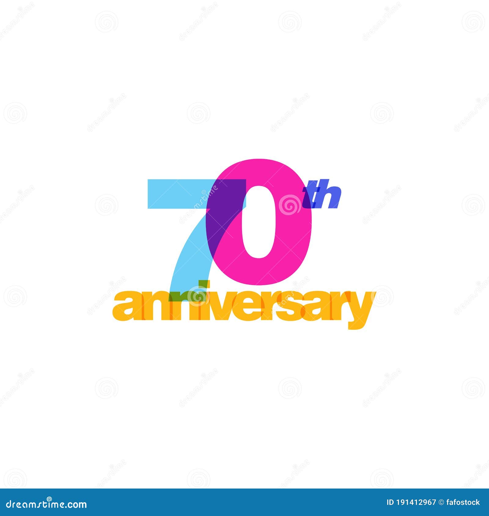 70th Years Anniversary Celebration Icon Vector Logo Design Template ...