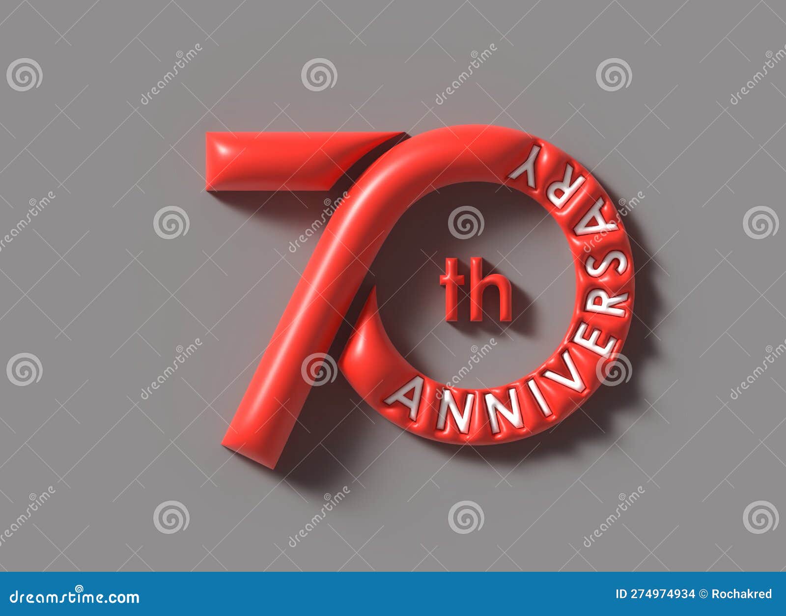 75th Years Anniversary 3D Celebration Text Stock Illustration ...