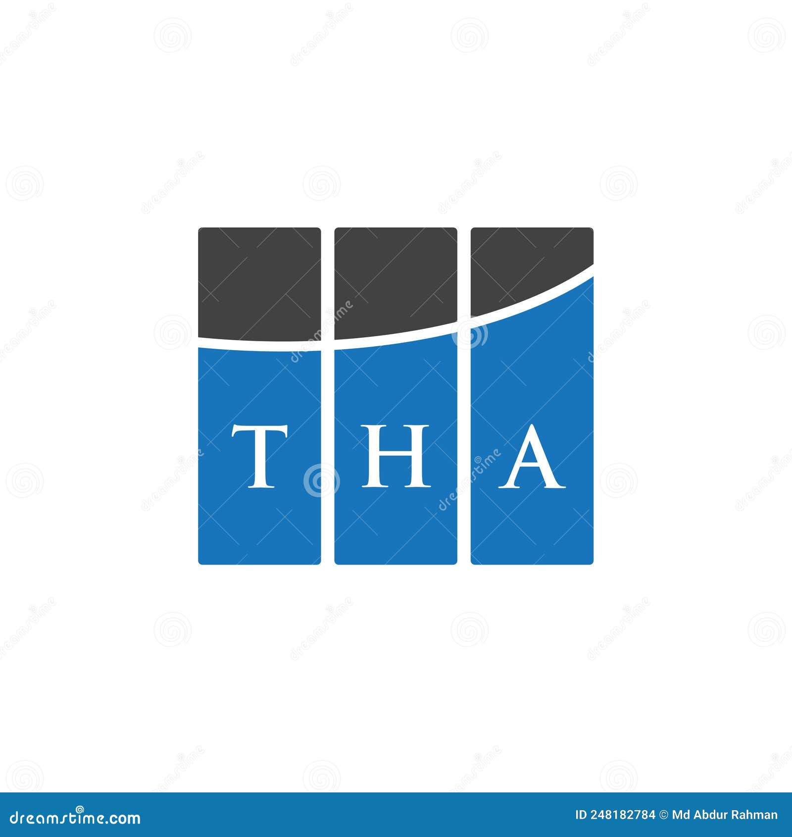 THA Letter Logo Design On WHITE Background. THA Creative Initials ...