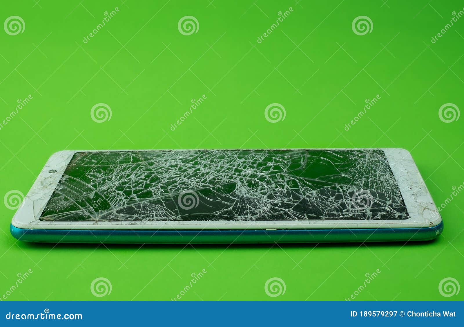 Screen Cracked Smartphone. Mobile Phone With Damaged Touchscreen ...
