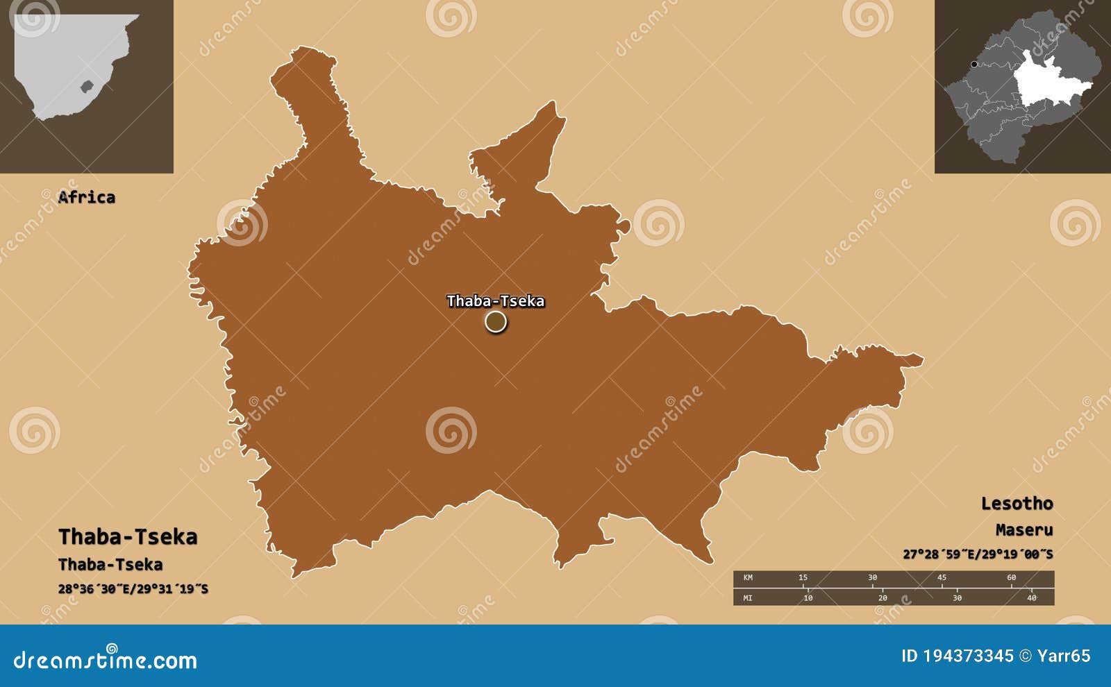 Thaba-Tseka, District of Lesotho,. Previews. Pattern Stock Illustration ...