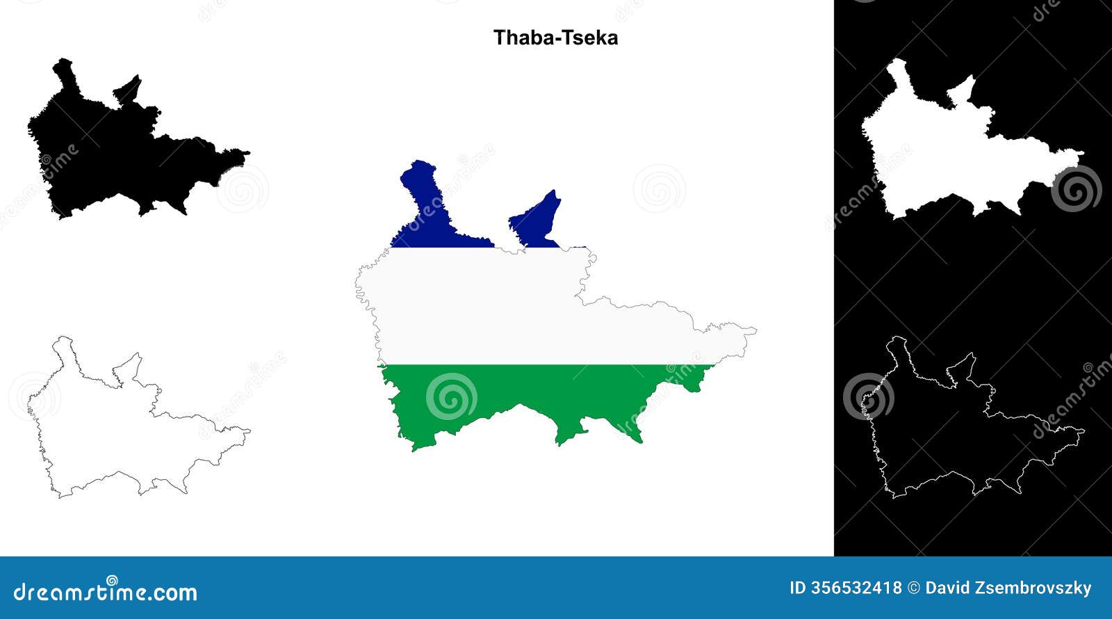 Thaba-Tseka outline map stock illustration. Illustration of tseka ...