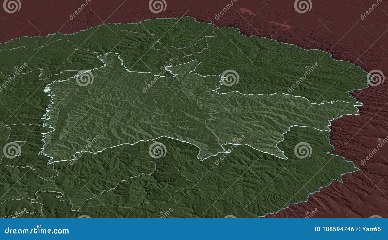 Thaba-Tseka, Lesotho - Outlined. Administrative Stock Illustration ...