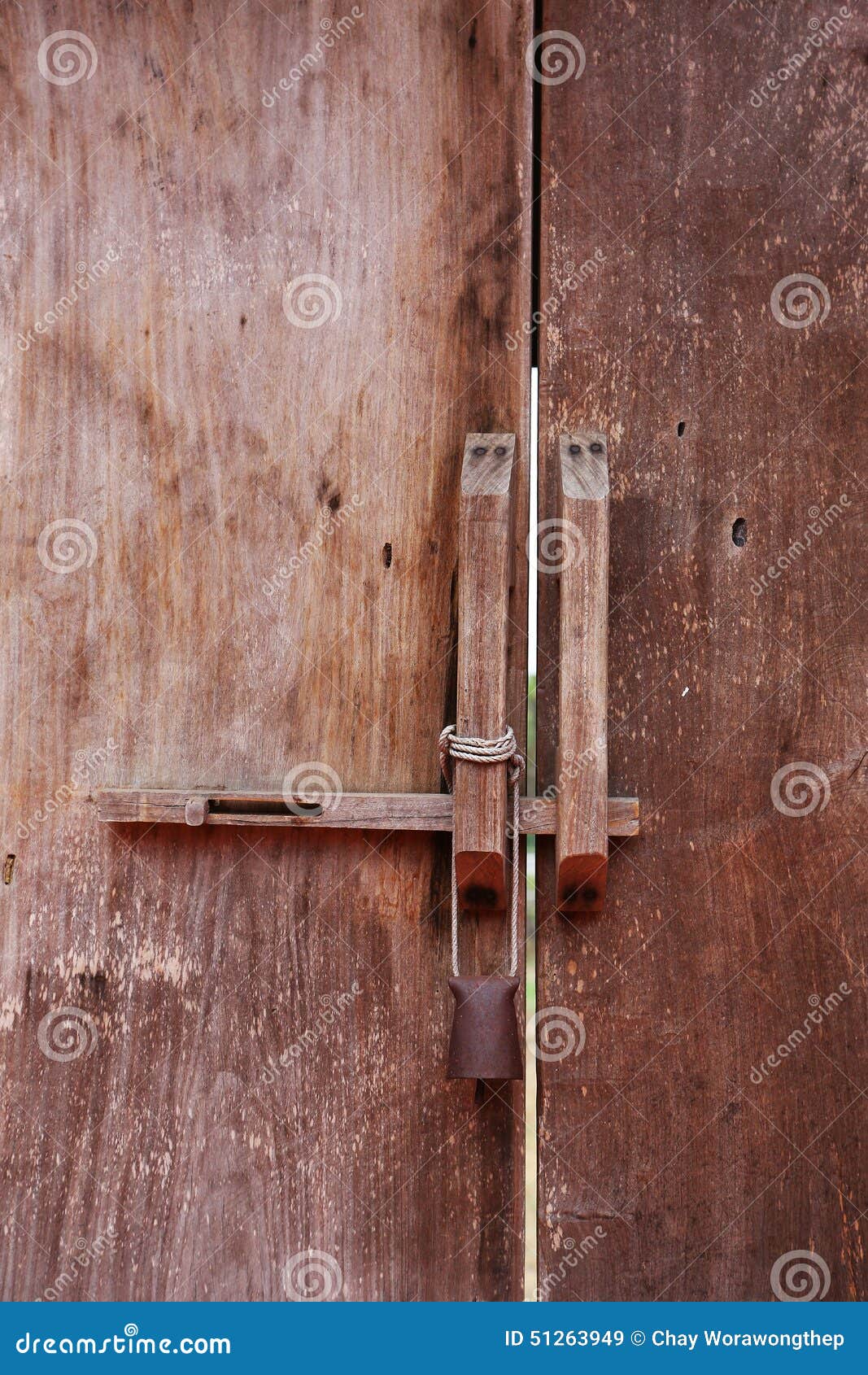 Thai ancient door lock stock image. Image of thai, brown - 51263949