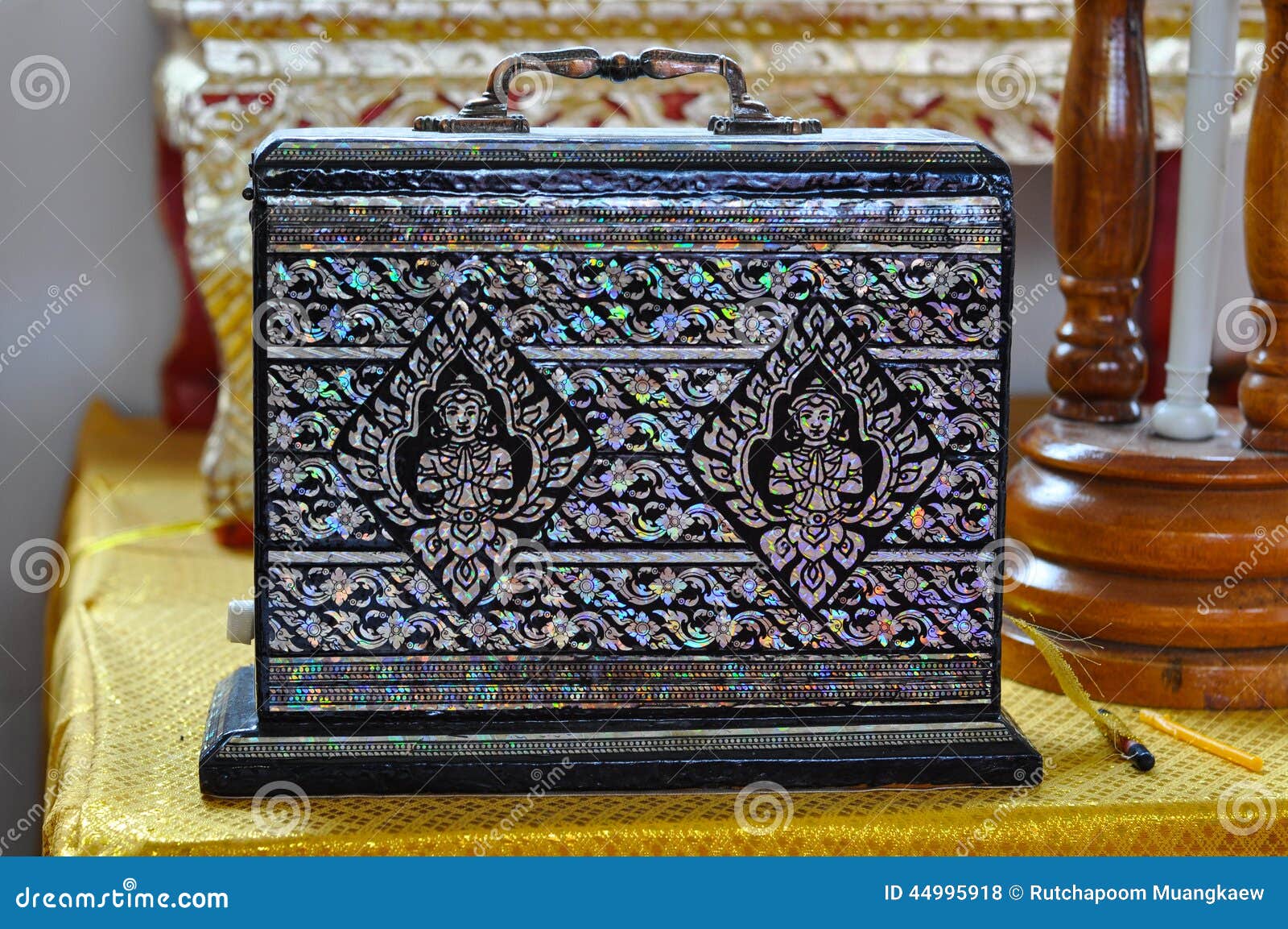 Thai Ancient Fine Art Baggage Stock Photo - Image of collection ...