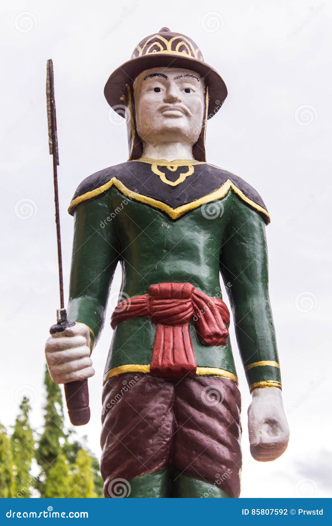 Thai Ancient Warriors Statue Stock Photo - Image of myanmar, ancestor ...