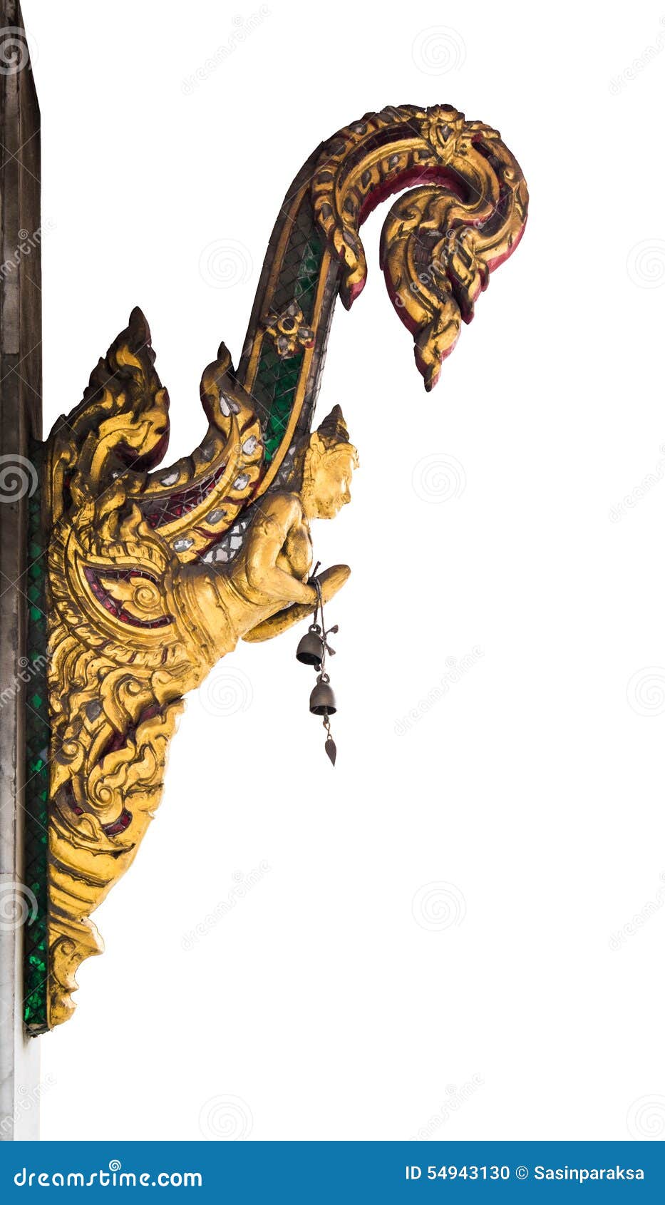 Thai Architectural Detail, Isolated on White Background Stock Photo ...