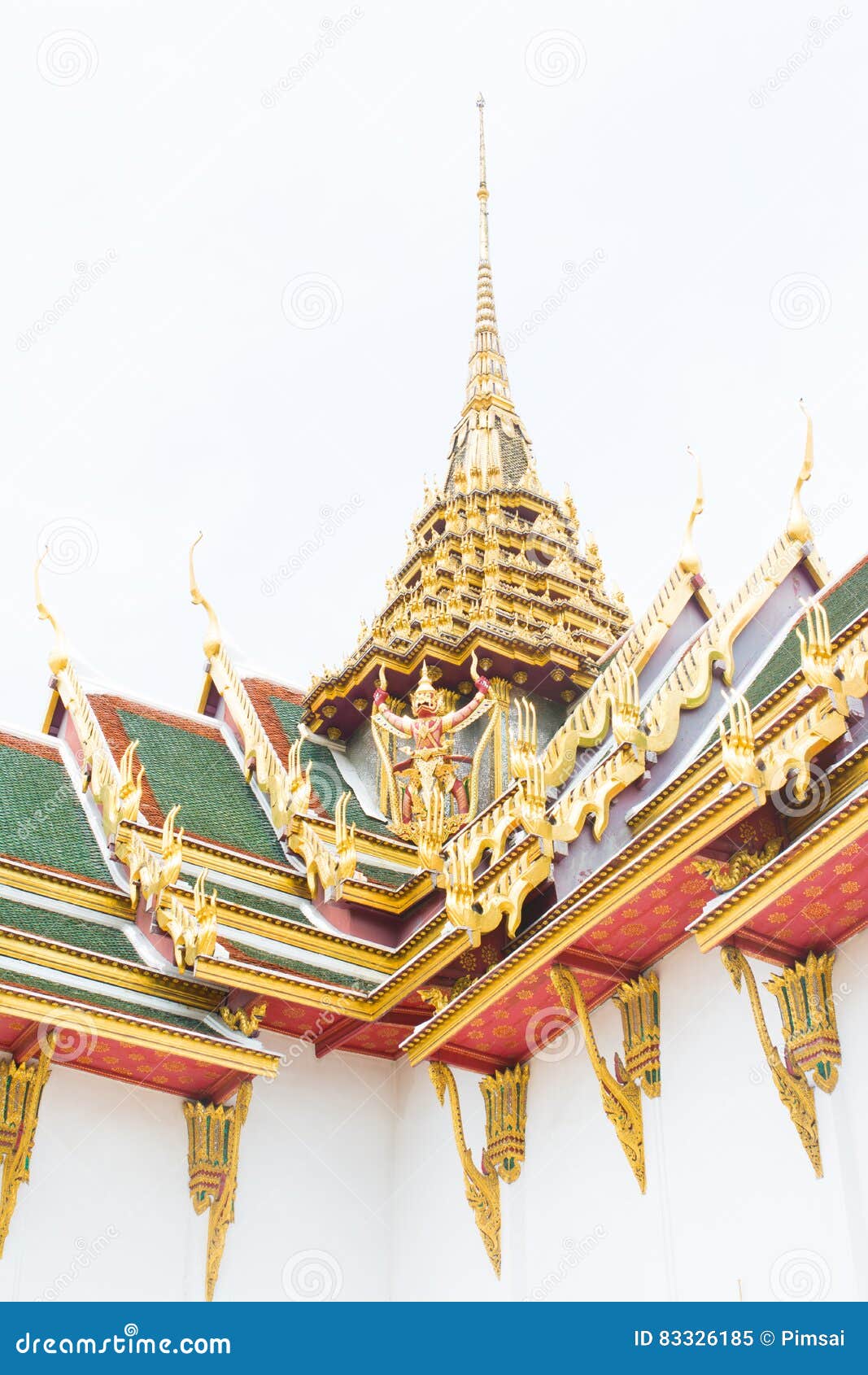 Thai Architecture with the Garuda Stock Image - Image of buddhist ...
