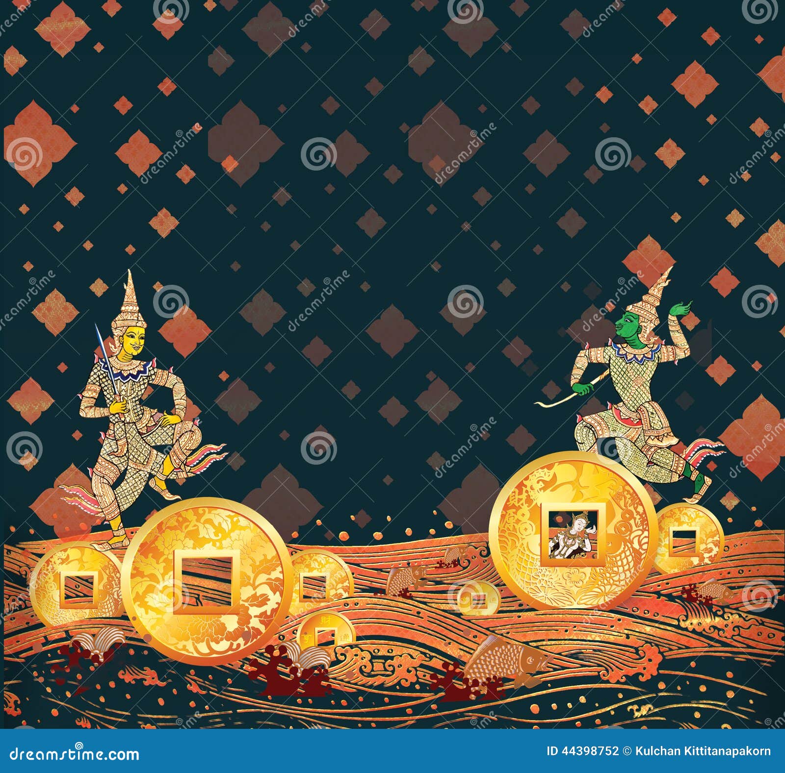 Thai art background modern stock photo. Image of handmade - 44398752