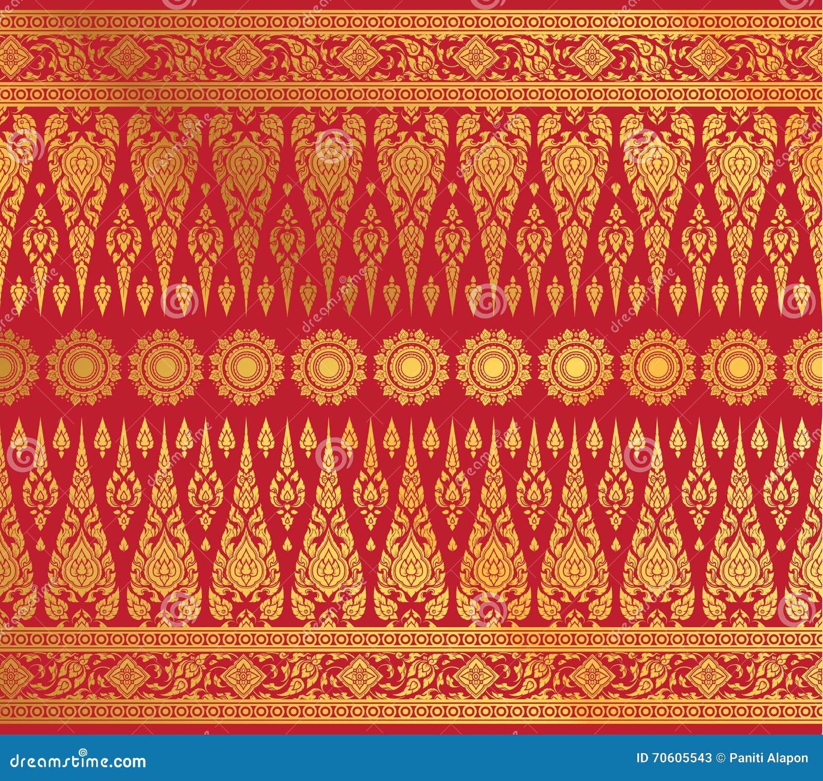 Thai Art Background Pattern Vector Stock Vector - Illustration of idea ...