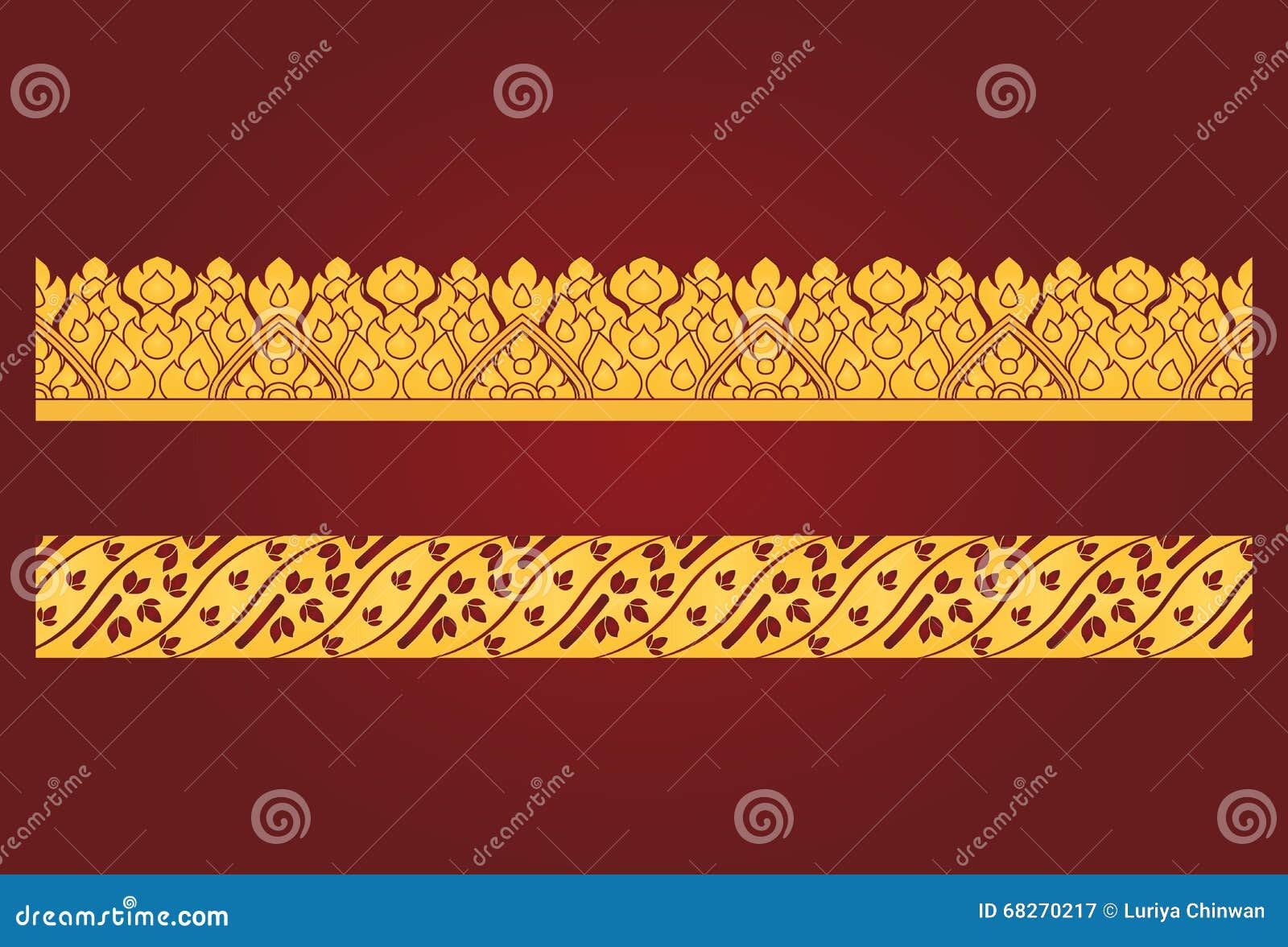 Thai art boarder pattern stock illustration. Illustration of thailand ...