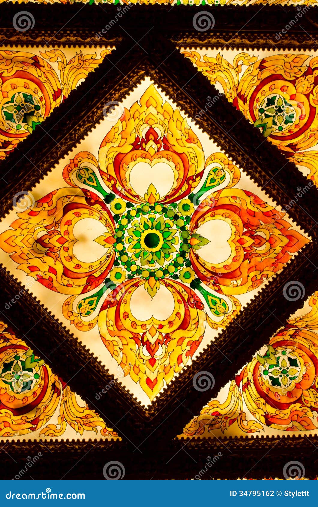 Thai Art At Ceiling Of Church. Stock Image | CartoonDealer.com #27219199