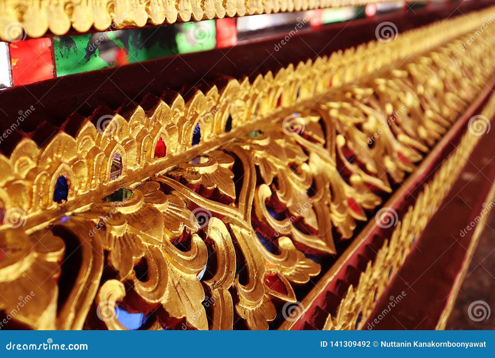 Thai Art Decorative Pattern Stock Photo - Image of bangkok, decoration ...