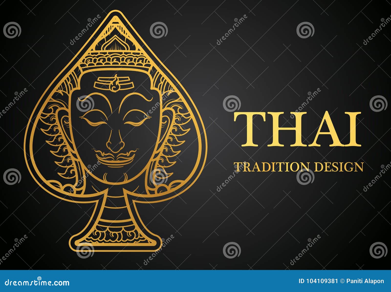 Thai Art Element Traditional Design Gold for Greeting Cards,cover Stock ...
