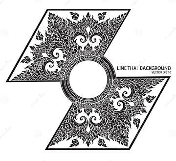 Thai art outline vector stock vector. Illustration of detail - 72587270