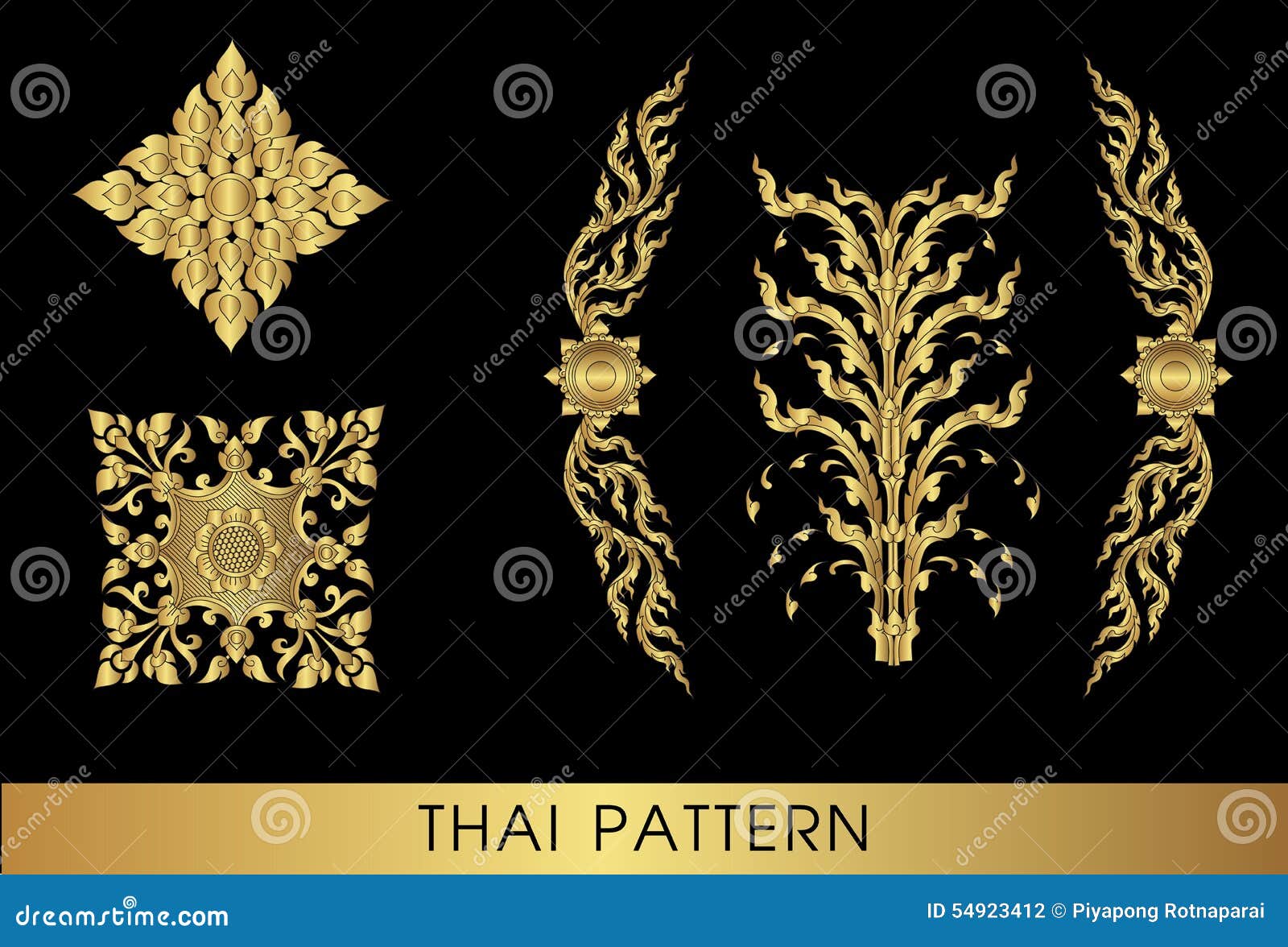 Thai art pattern stock illustration. Illustration of thai - 54923412